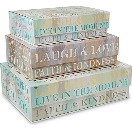 Amazon.com: Tri-Coastal Design Decorative Nesting Storage Boxes with ...