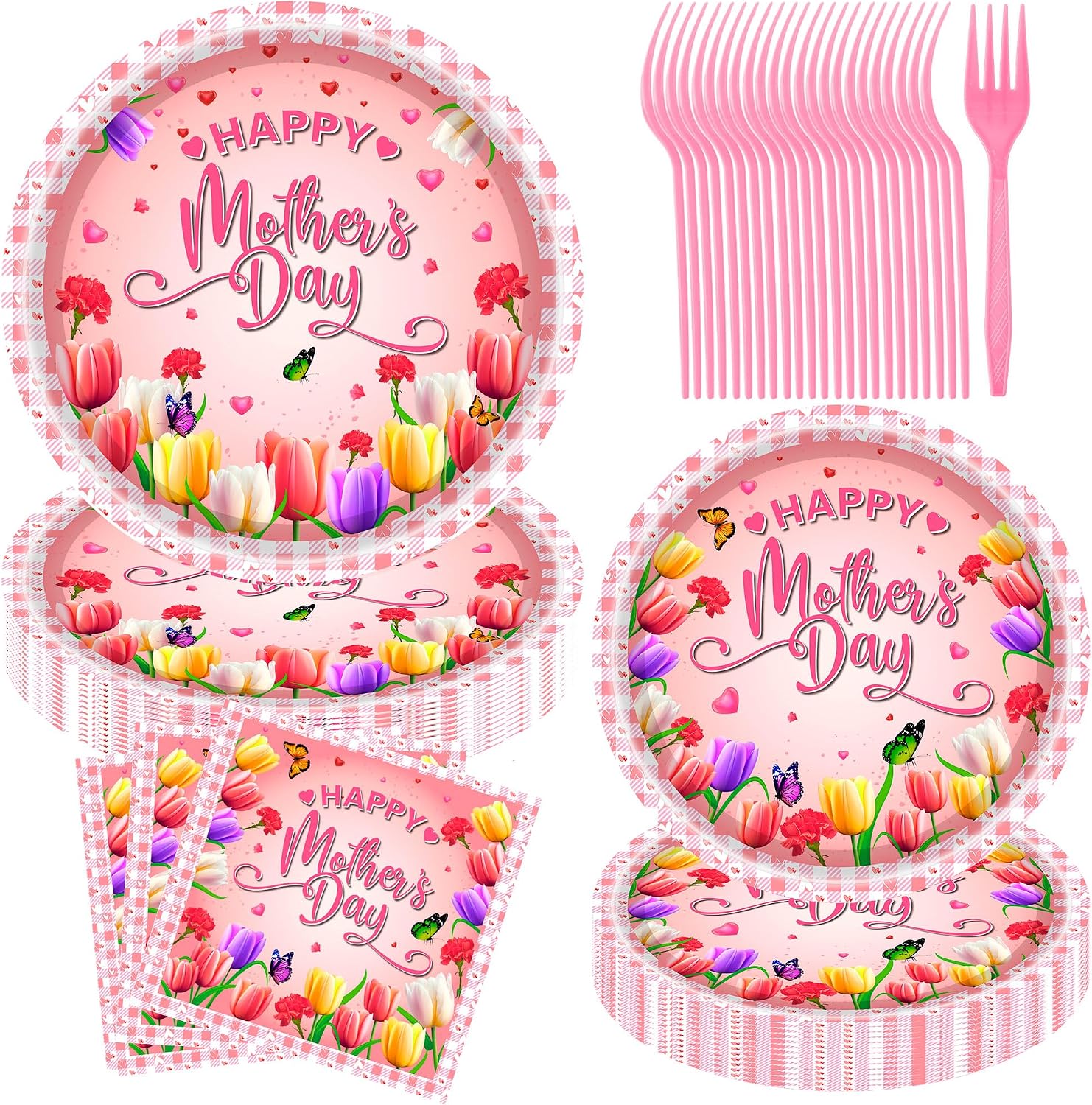 Amazon.com: Mothers Day Decorations for Party, 96 Pcs Happy Mother's ...
