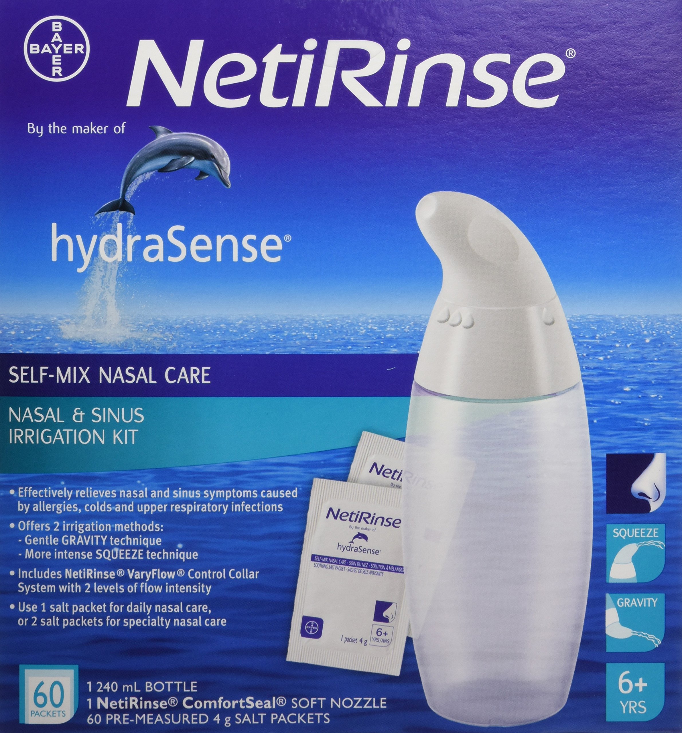 hydraSense NetiRinse 2-in-1 Nasal and Sinus Irrigation Kit: Buy Online ...