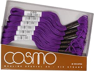 Amazon.com: Cosmo No. 25 Embroidery Thread, 26.2 ft (8 m) Bundles, Col ...