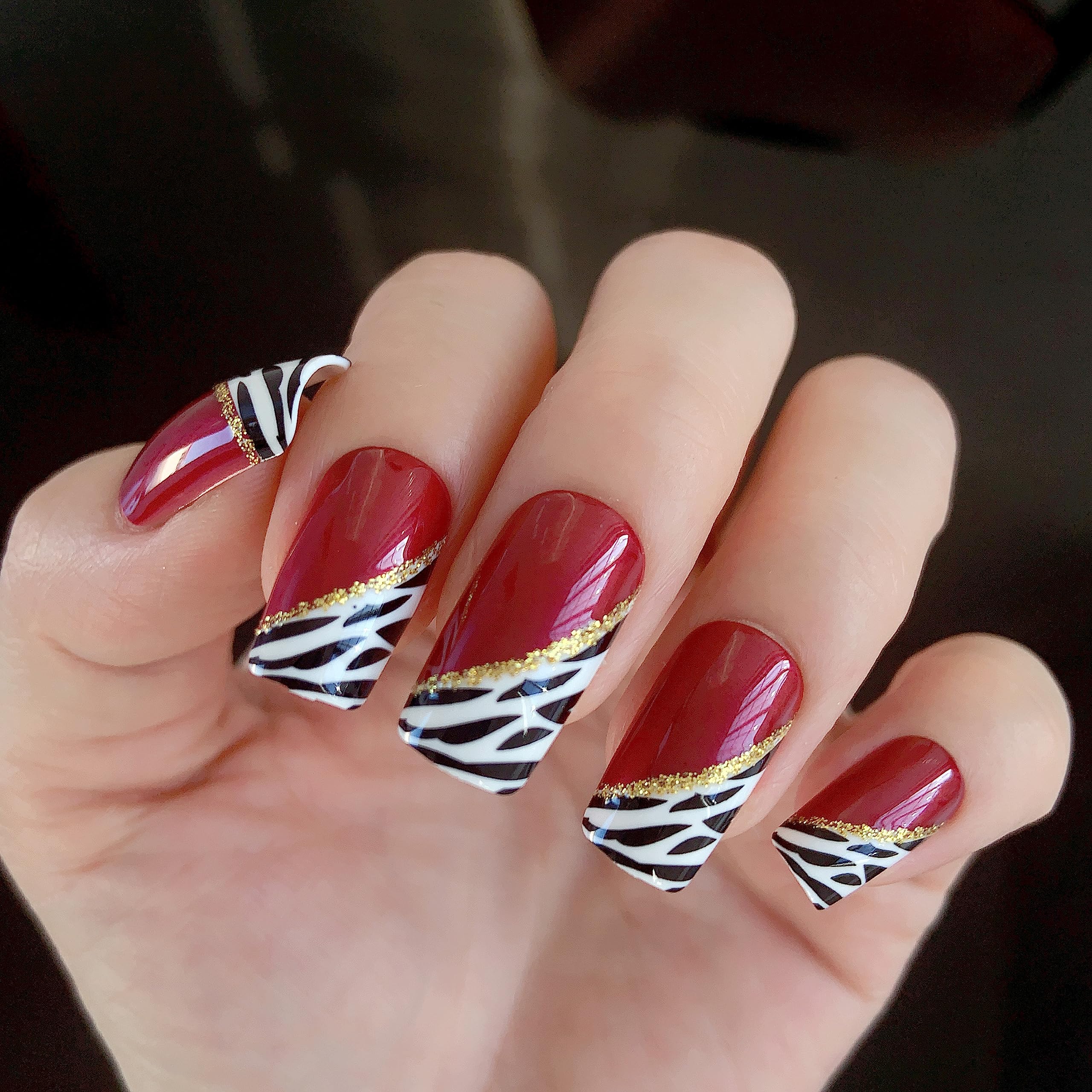 Colorful Zebra Print Nails