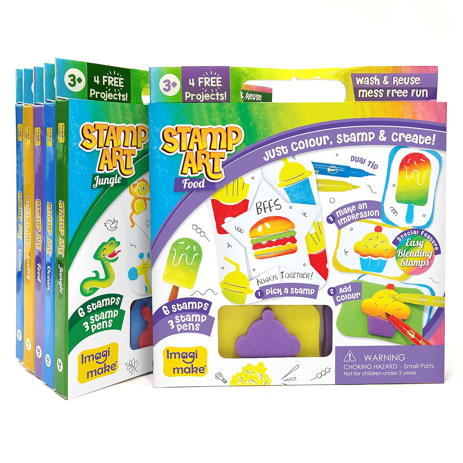 Buy Imagimake Stamp Art - DIY Kids Art Set - Return Gift Combo for Birthday - Age 3 Years and ...