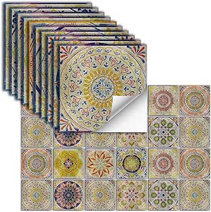 Amazon.com: CECEKIS 24 PCS - Peel and Stick Backsplash Tile, Glossy ...