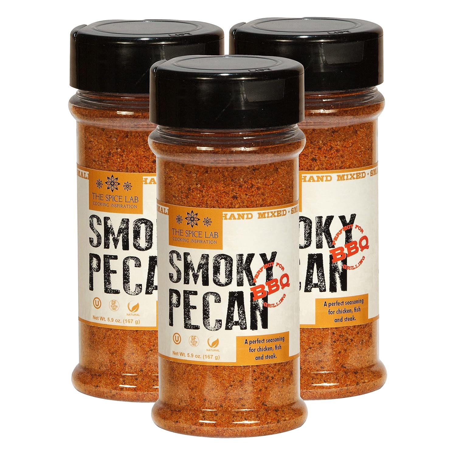 Amazon.com : The Spice Lab Smoky BBQ Pecan Rub - 5.9 oz Shaker 3 Pack ...