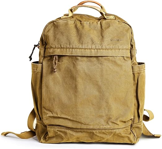 Amazon.com: GOOTIUM Canvas Backpack for Women Vintage Style Zipper Bag ...