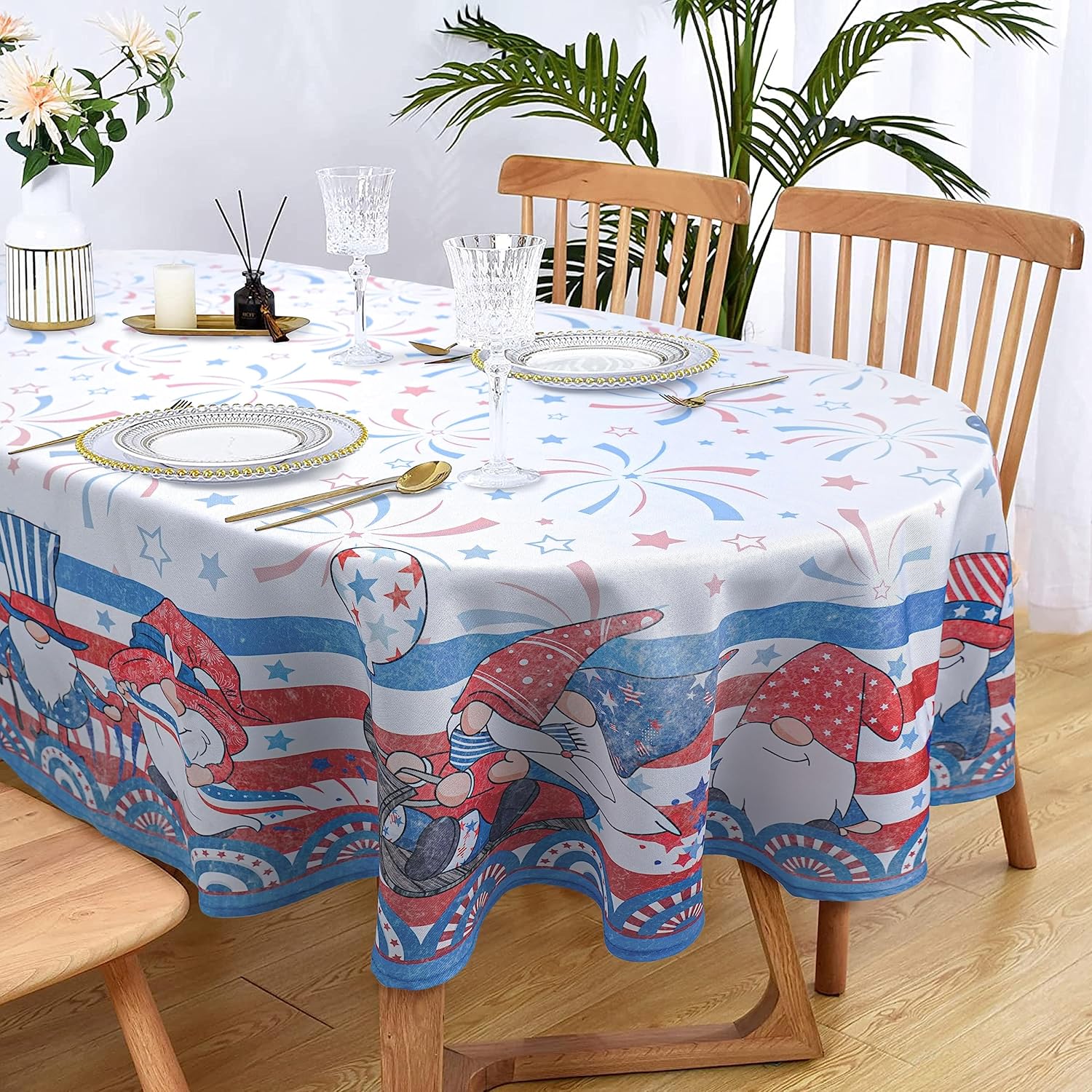 Amazon.com: Yakuyir 4th of July Tablecloth 54x72 Inch, Patriotic ...