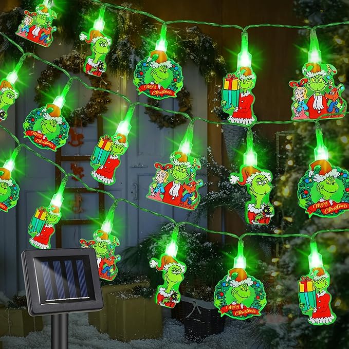 Amazon.com : Solar Lights Outdoor Christmas Decorations - 13.1 FT 20 ...