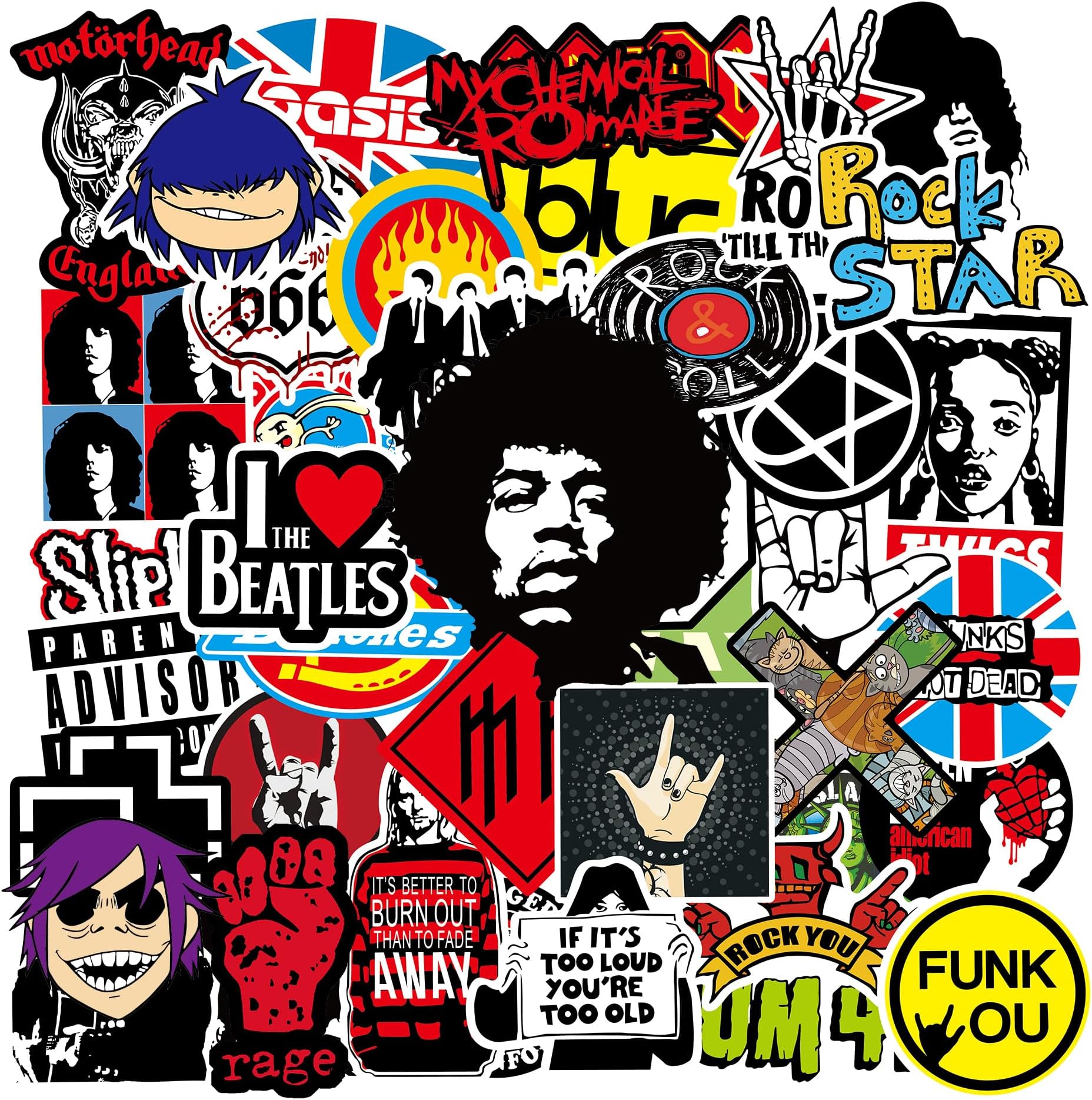 Amazon.com: 1art1 Rolling Stones Sticker Adhesive Decal - Tongue Logo ...
