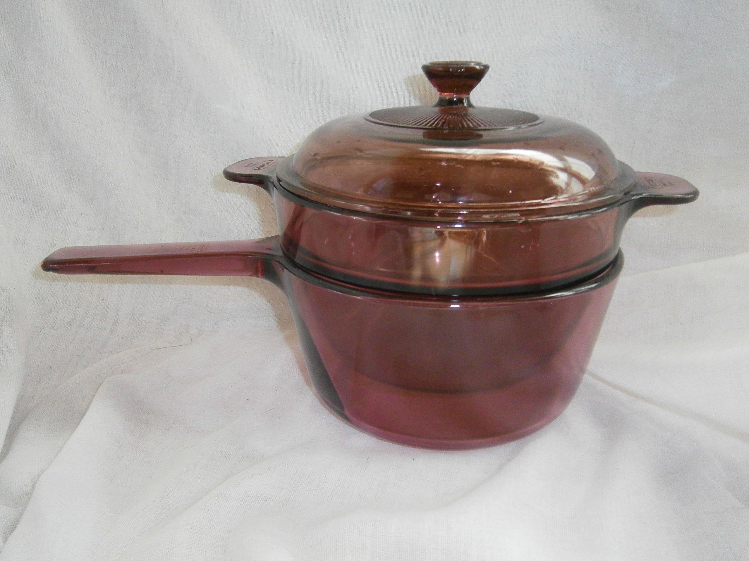 Amazon.com: Corning Ware DOUBLE BOILER Cranberry Vision Cookware ...