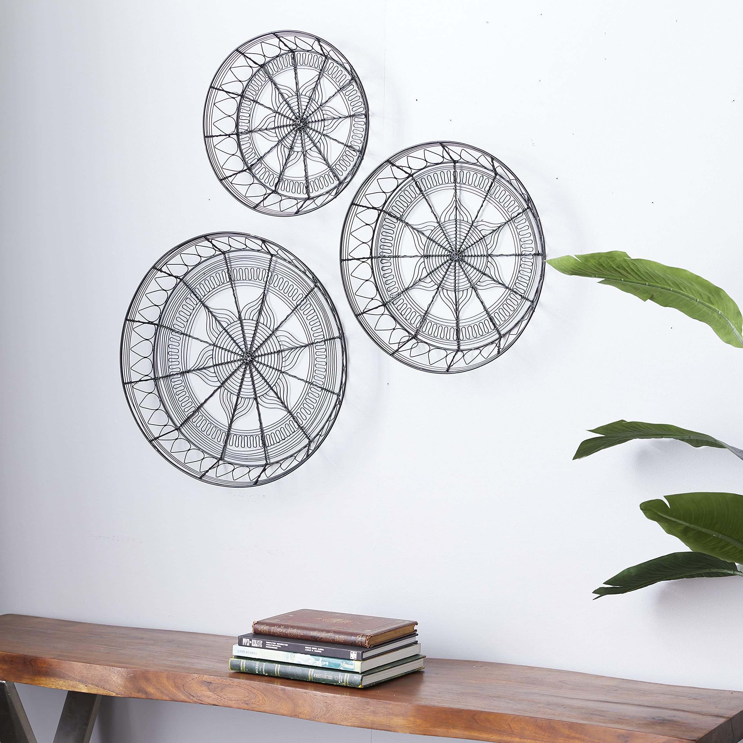 Amazon.com: Deco 79 Aluminum Metal Abstract Home Wall Decor Cutouts ...