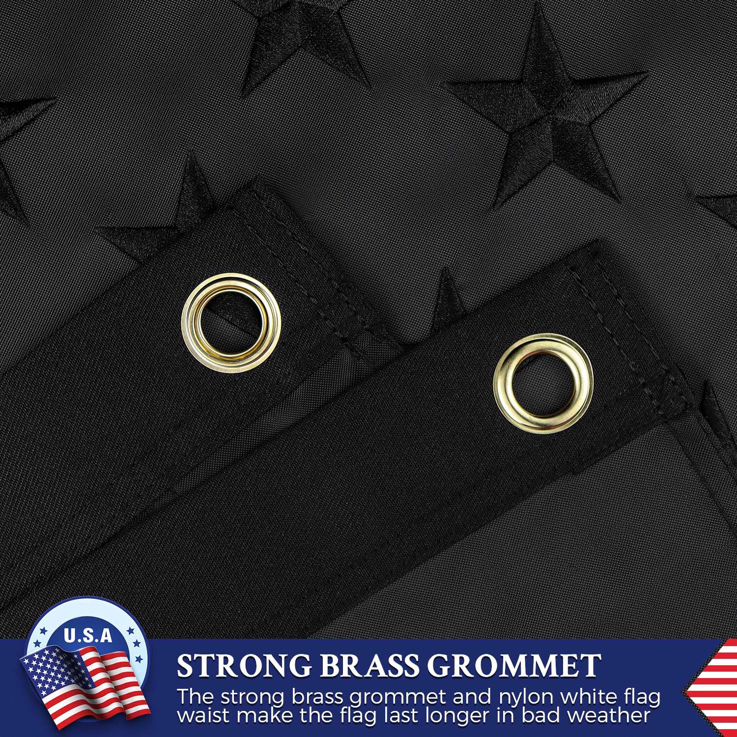 Snapklik.com : All Black American Flag 3x5 Outdoor Heavy Duty Nylon Flags