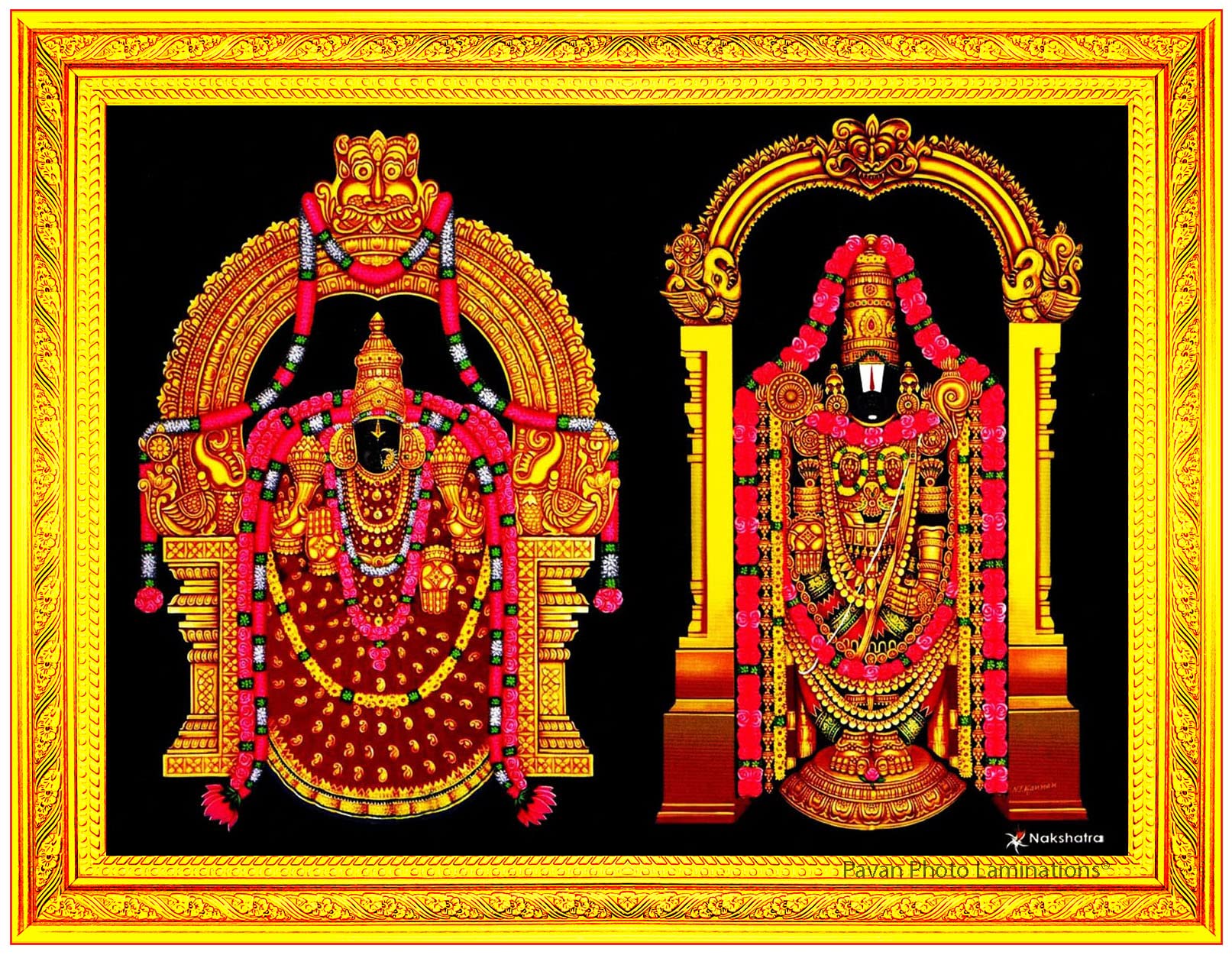 Buy Pavan Photo Laminations, Lord Tirupati Balaji Padmavathi Padmavati ...