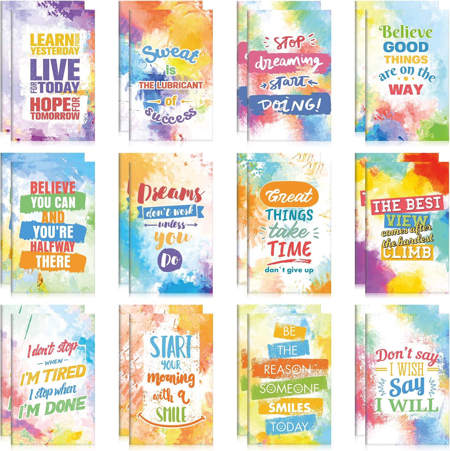Amazon.com : D-FantiX 24 Pcs Inspirational Notepads Small Pocket ...
