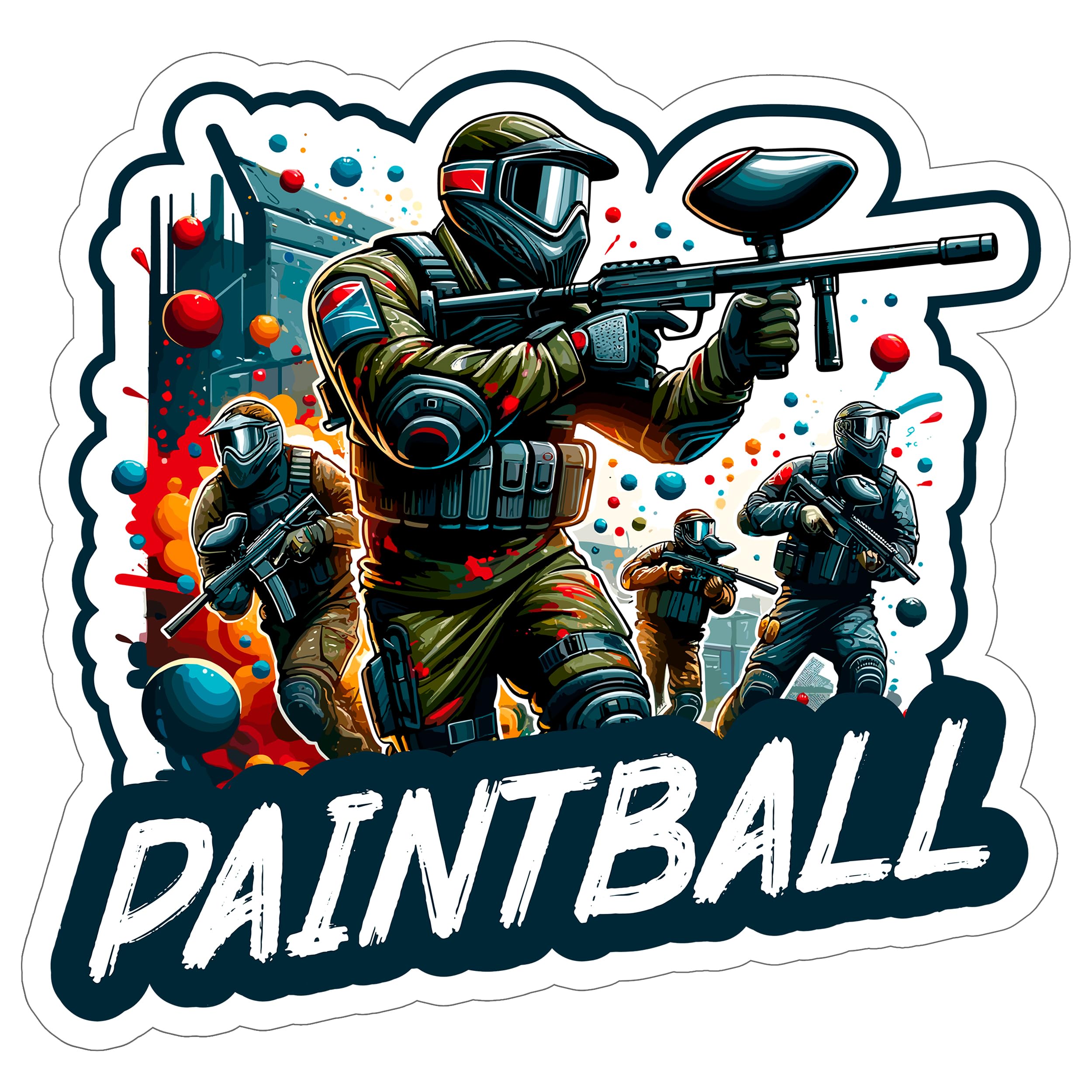 Amazon.com: Paintball Sport Sticker Decal Vinyl Small Waterproof for ...
