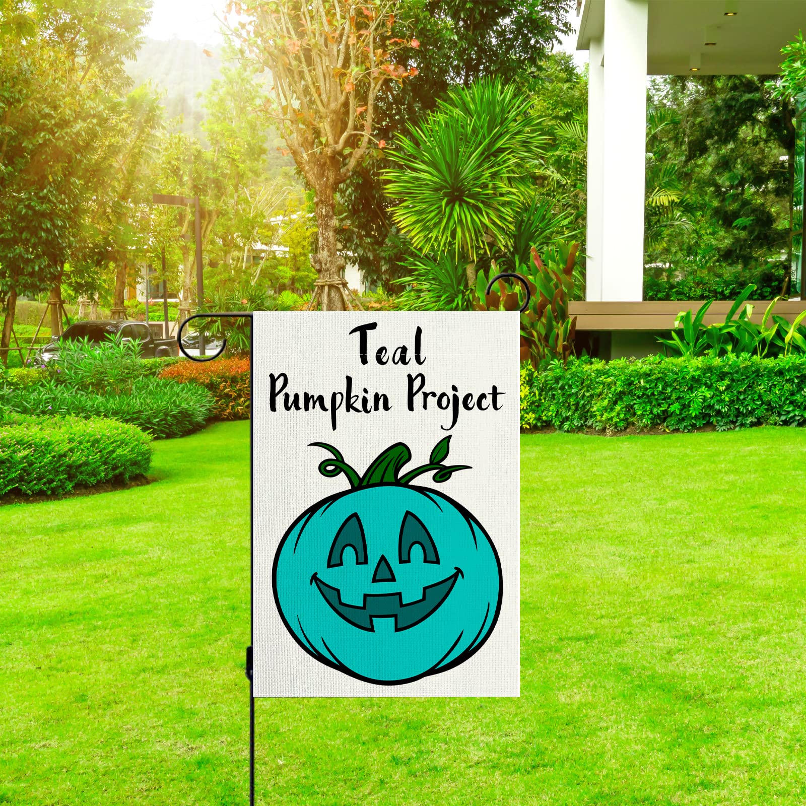 Snapklik.com : Teal Pumpkin Project Garden Flag 12.518 Happy Allergy ...