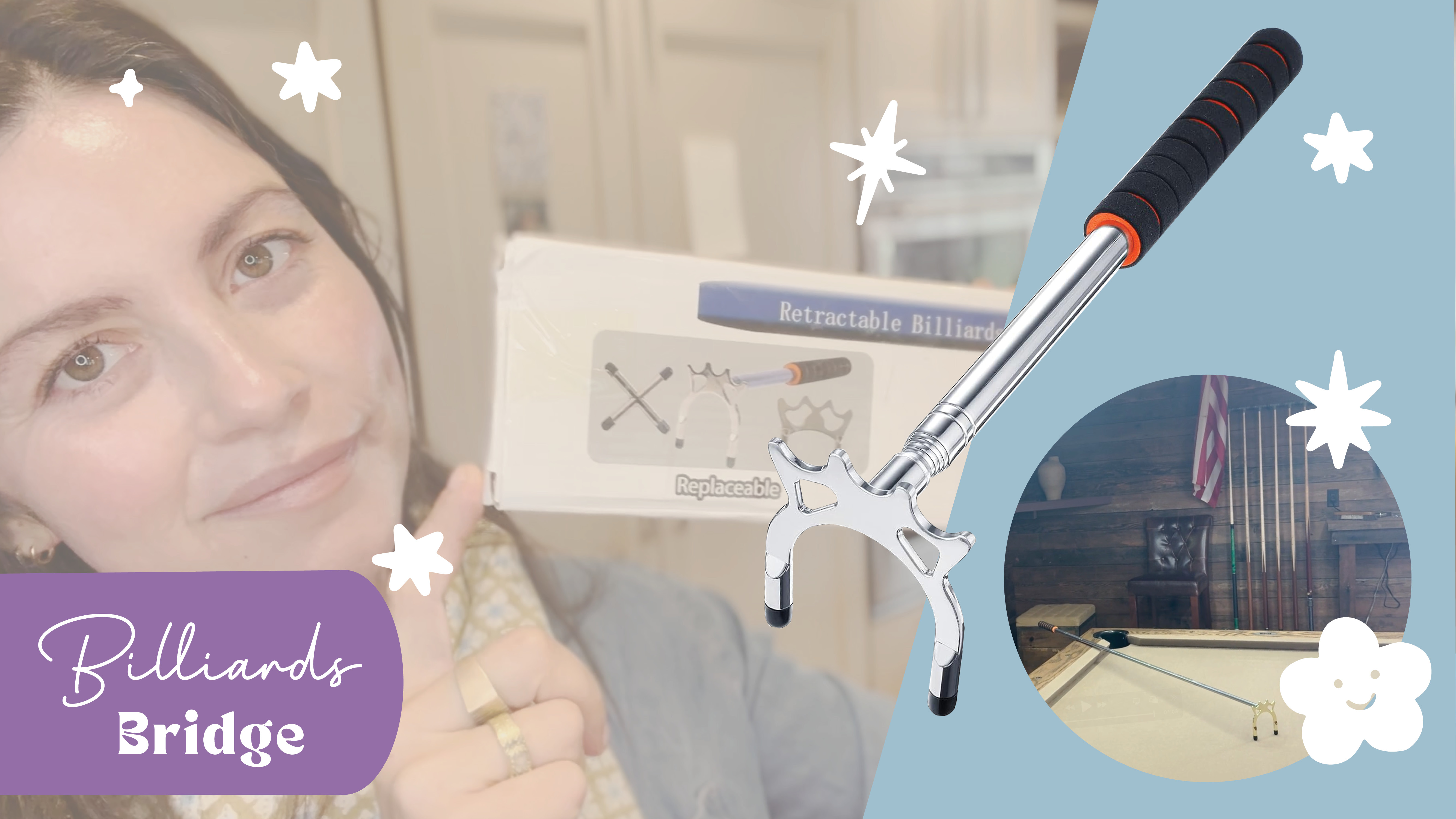 Watch Up-close look at this billiards bridge set! on Amazon Live