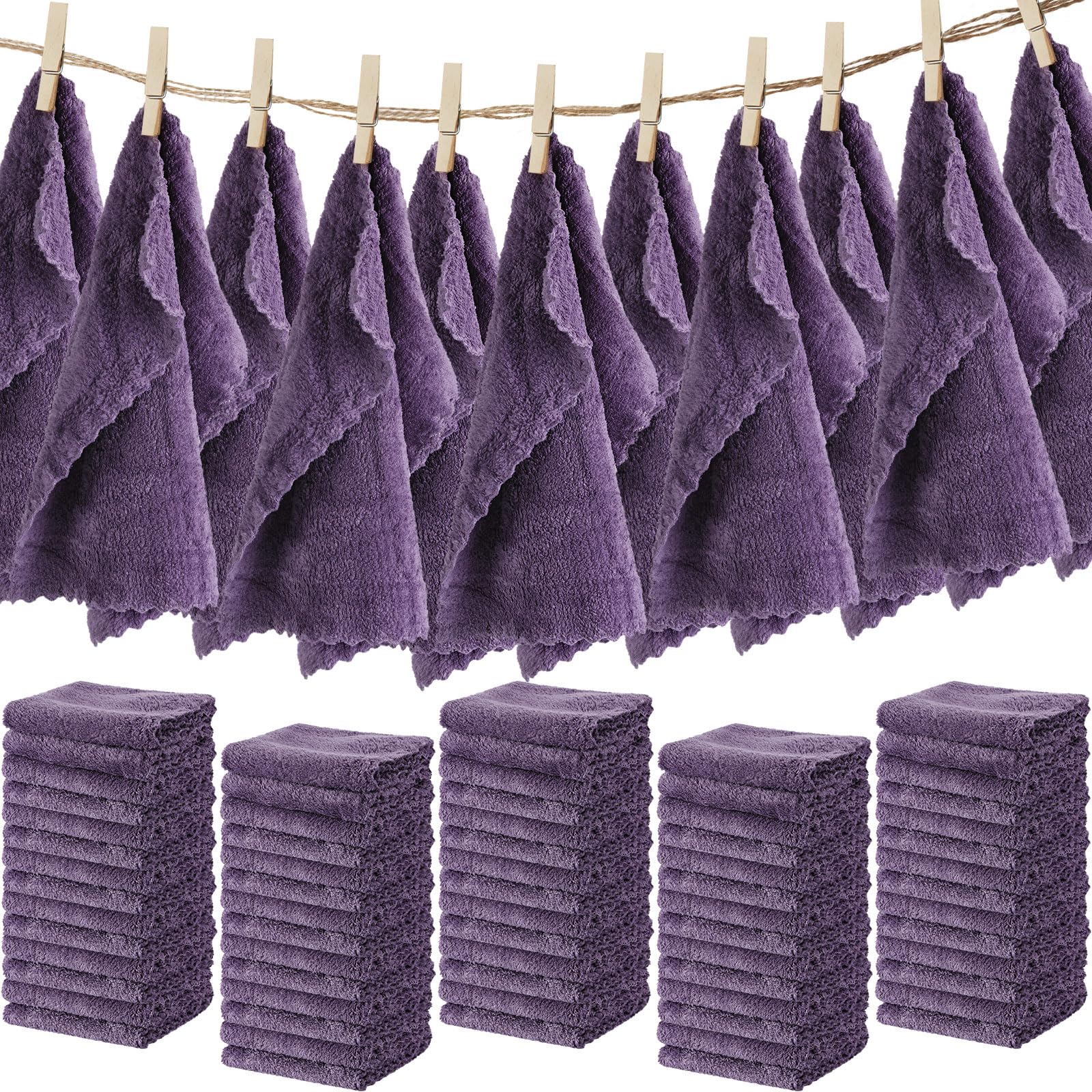 Amazon.com: Newwiee 100 Pcs Washcloths Bulk Quick Drying Bathroom Wash ...