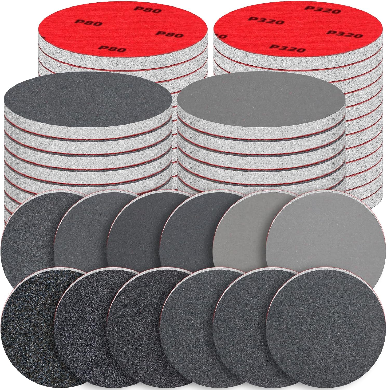 Amazon.com: 48 Pcs 3 inch Round Sanding Sponge 80-3000 Grit Sandpaper ...