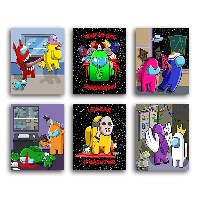 Buy GROUP DMR Among Us Posters for Boys Room - 8x10 Inches Unframed Set ...