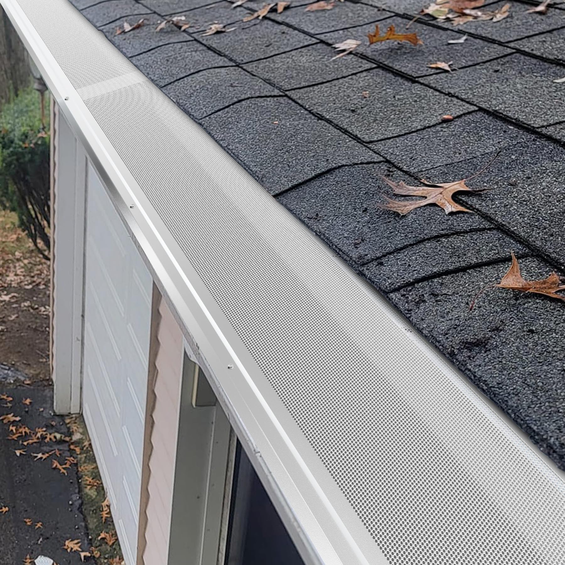 Pearwow 5inch Gutter Guard,48Ft Stainless Steel Mesh Gutter Covers ...