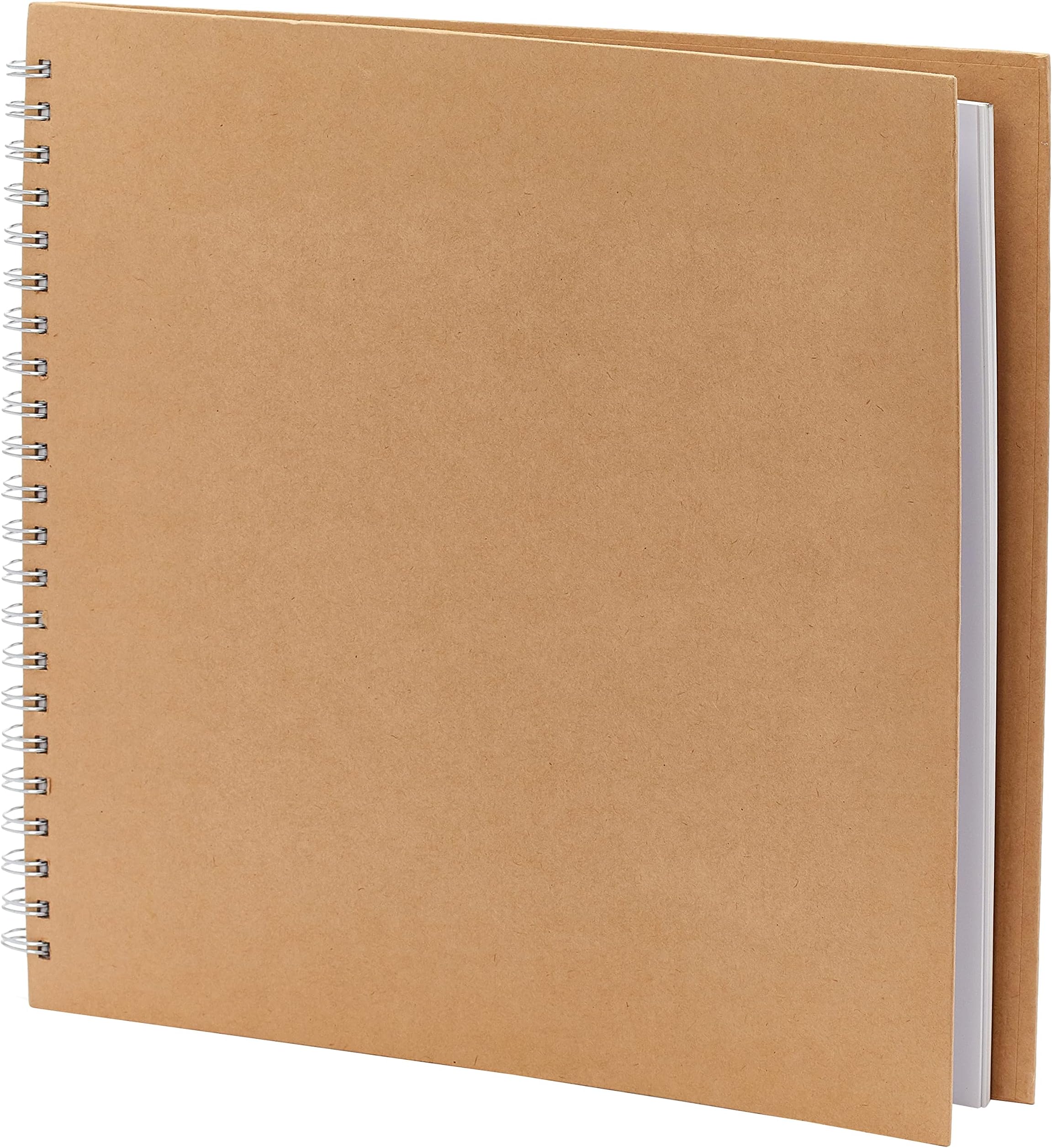 Rayher Spiral Bound Scrapbook with Plain Kraft Paper Pages, Hardcover ...