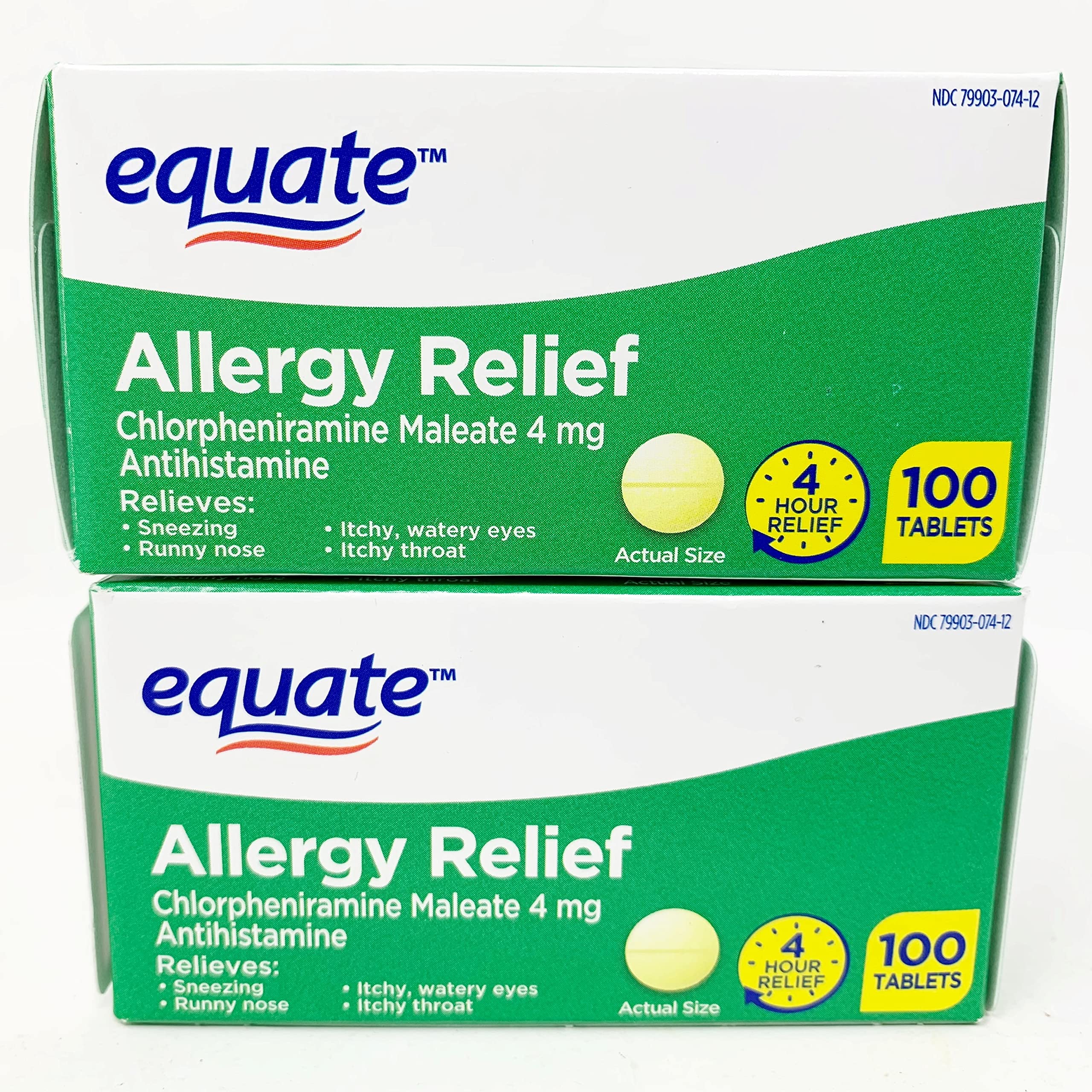 Equate Chlorpheniramine Maleate ChlorTabs Tablets, Mg, 100, 60% OFF