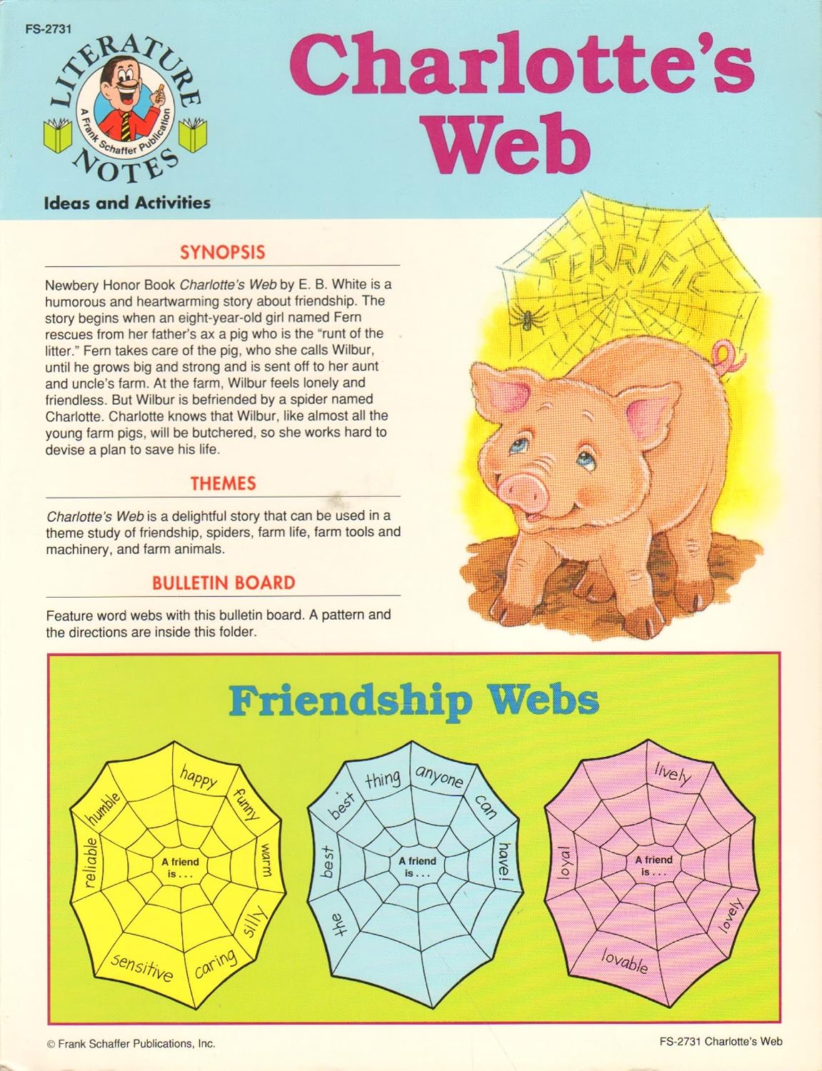 Charlotte's Web Literature Notes Ideas and Activities: unknown author ...