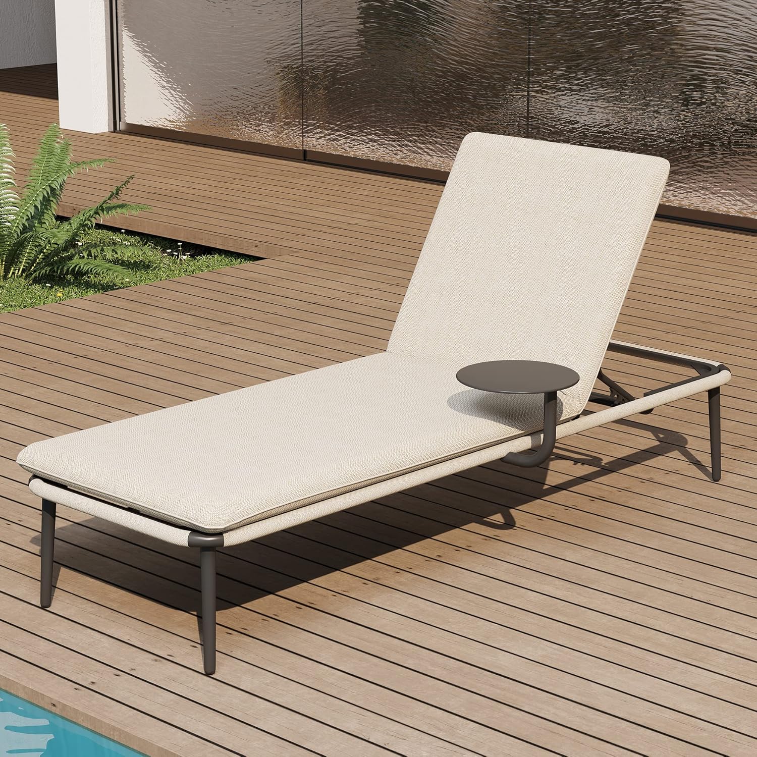 Amazon.com : EAST OAK Outdoor Chaise Lounge, Aluminum Patio Lounge ...