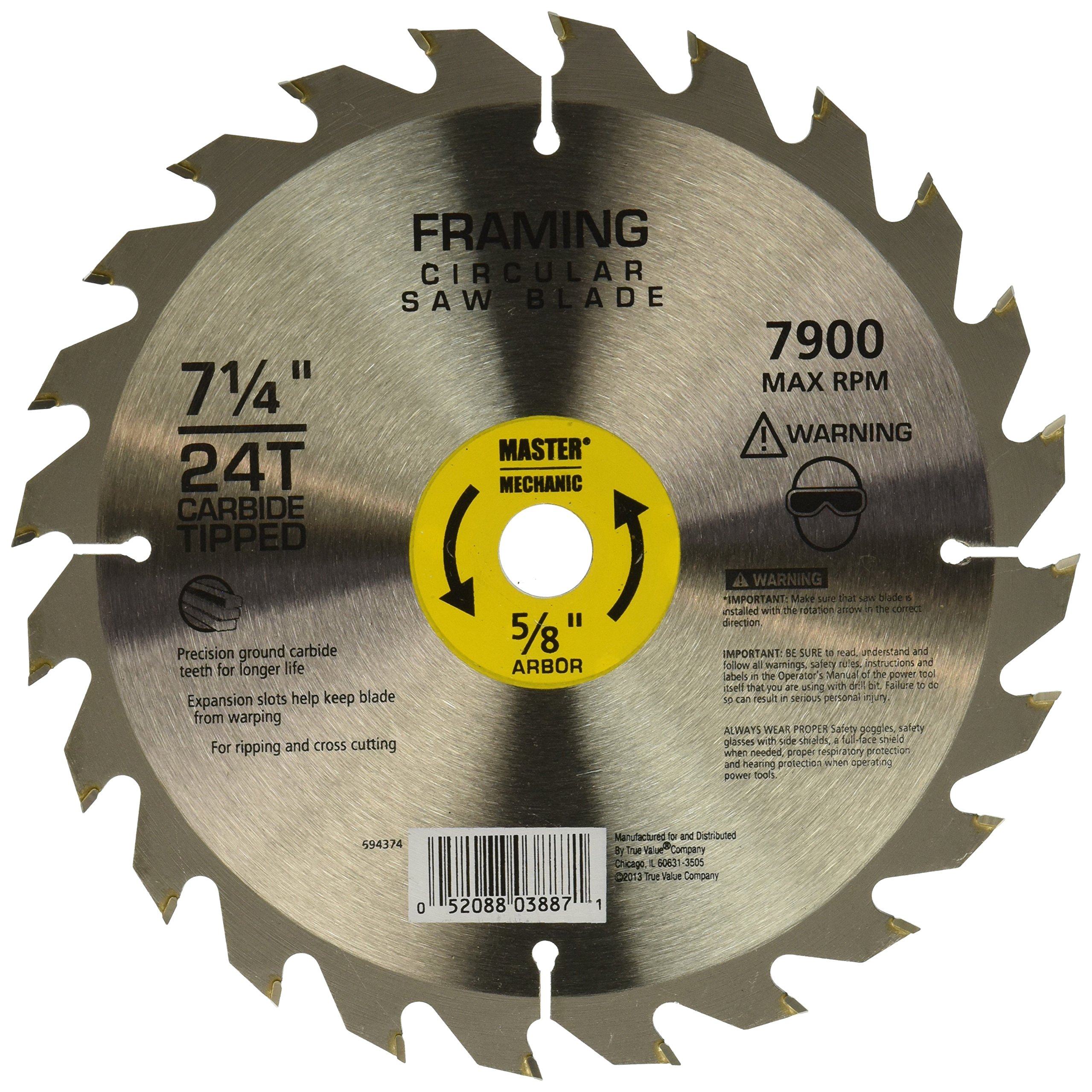 TRUSERV CORPORATION DISSTON COMPANY 219073 7-1/4" 24 Tooth Blade (3 ...
