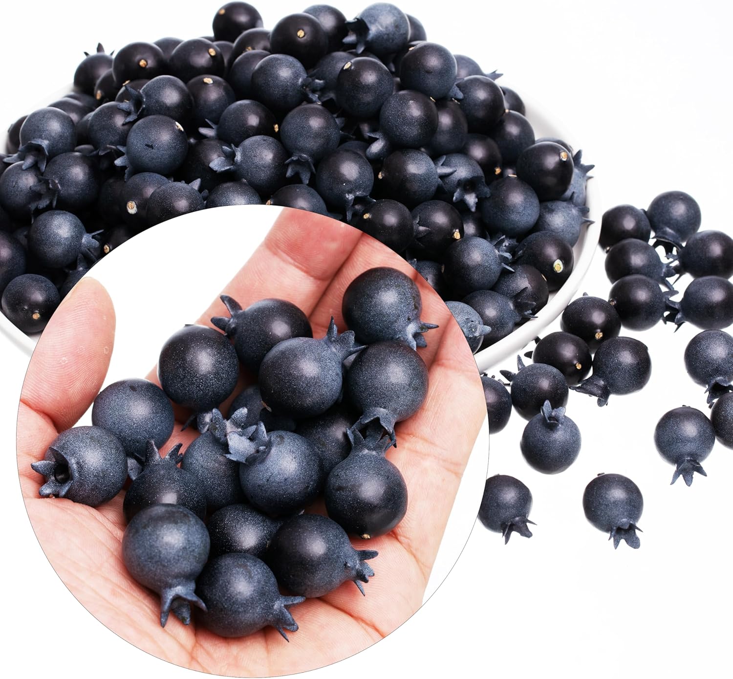Amazon.com: Crafare 60Pcs Artificial Blueberries - Lifelike 0.6 ...