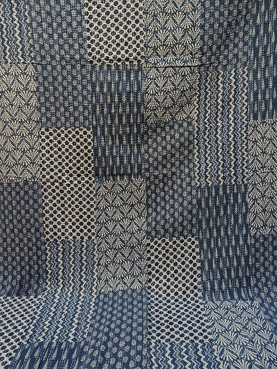 Amazon.com: Sophia-Art Tribal Asian Textiles Indigo Color Hand Block ...