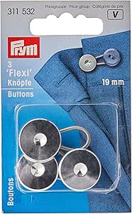 Amazon.com: Prym Flexi Buttons with Loop 19 mm, Silver : Arts, Crafts ...