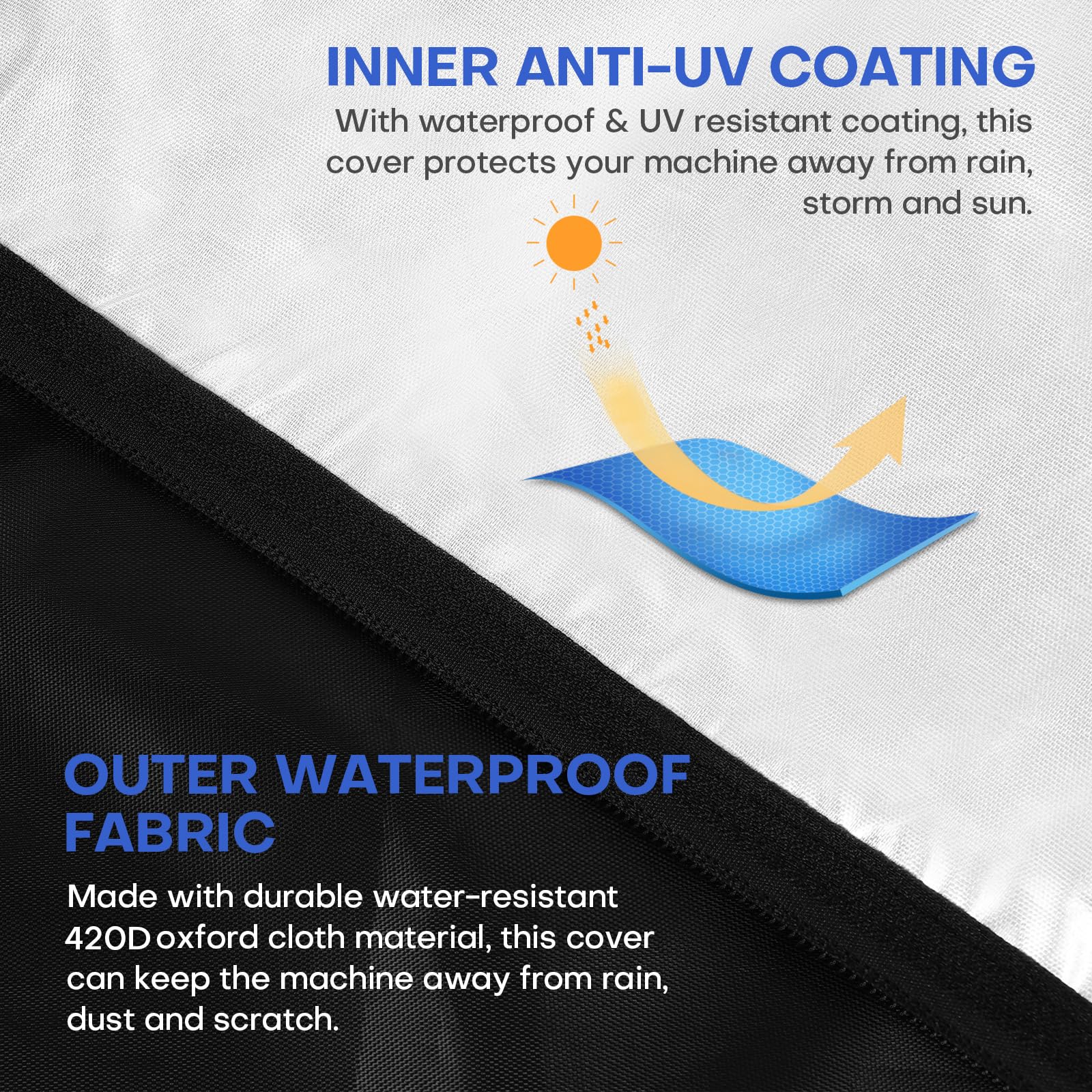 Snapklik.com : ANMINY Washing Machine Cover For Top Front Load, Outdoor ...
