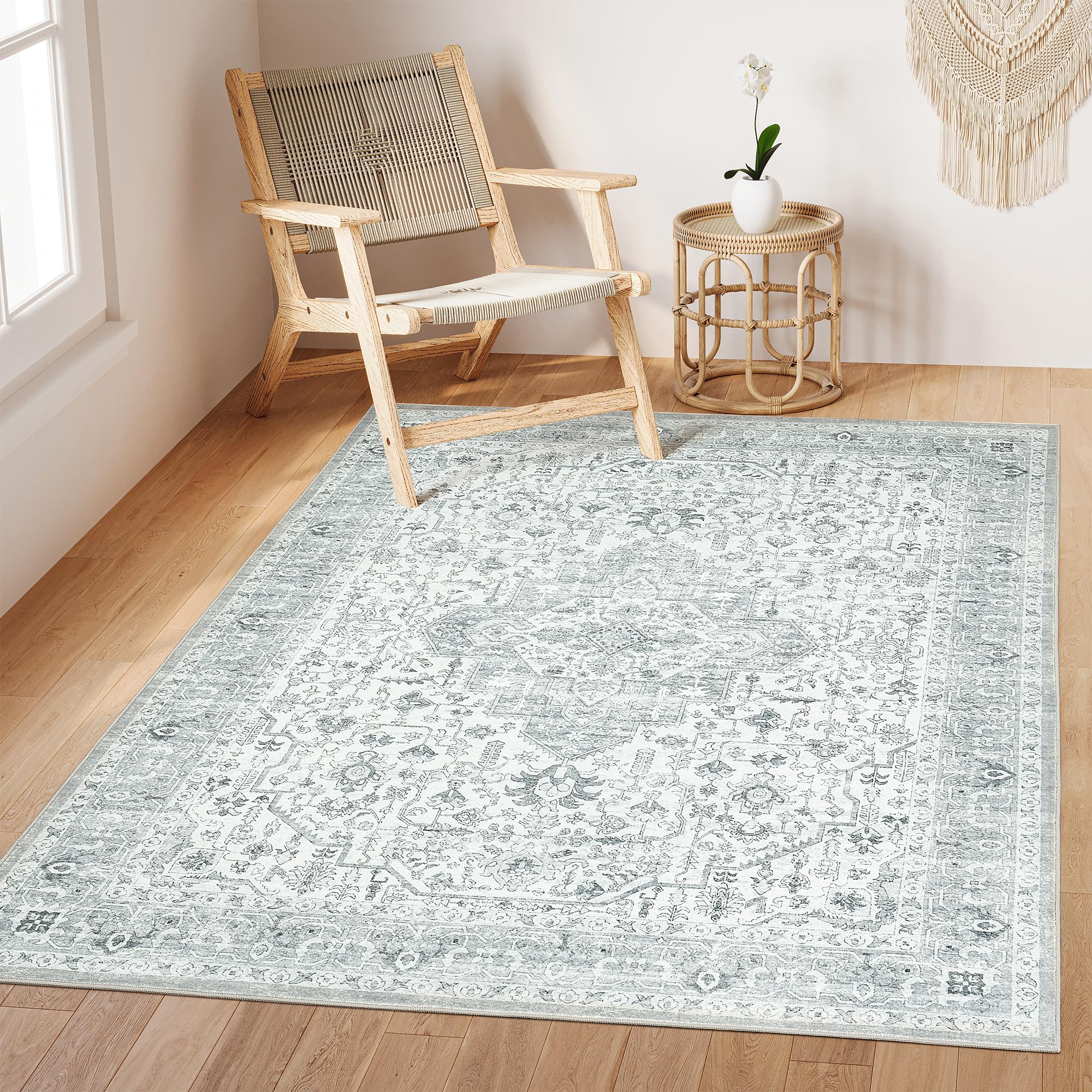 Valenrug Area Rug 5x7 - Non Slip Washable Rug, Timeless Classic Living ...