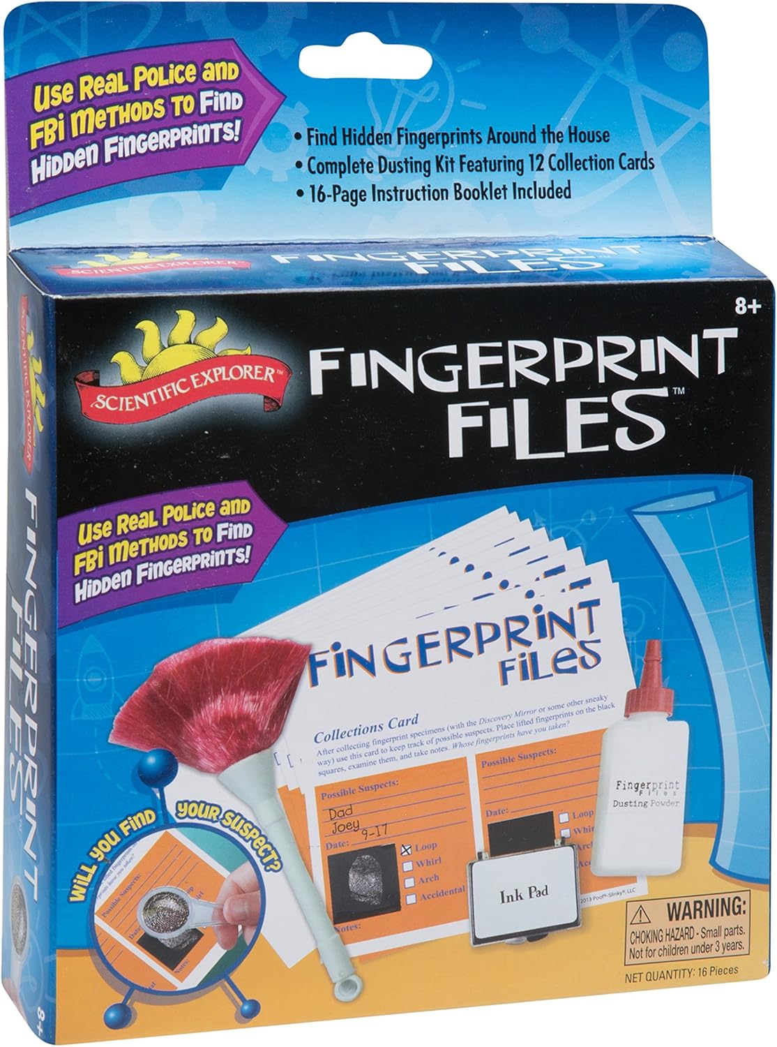 Amazon.com: Scientific Explorer Fingerprint Files Kit : Toys & Games