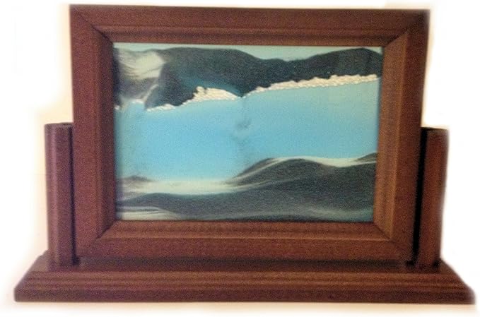 Amazon.com: 6x8-Sandscape-Turquoise Sand Picture-Mahogany Finish Frame ...
