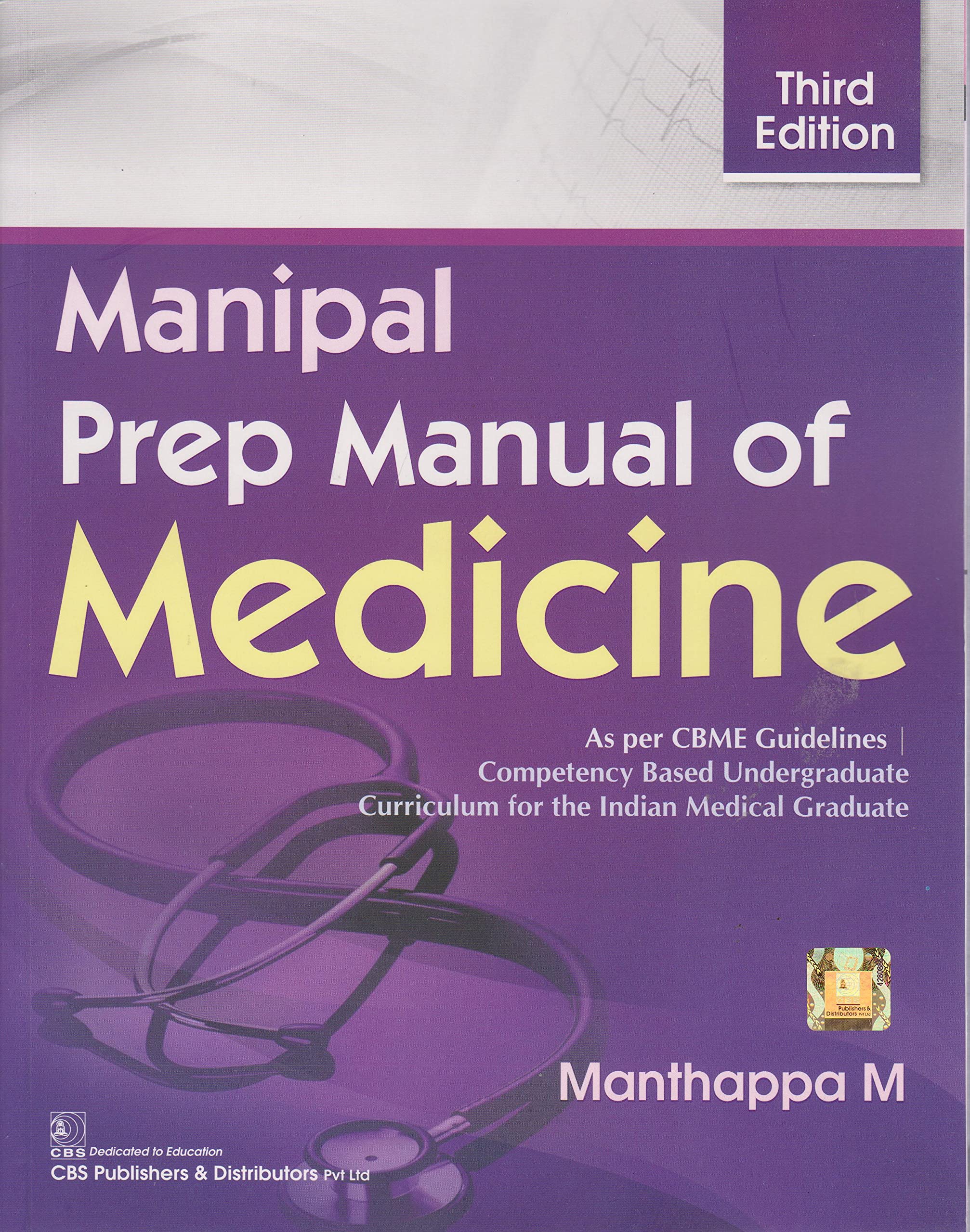 Buy MANIPAL PREP MANUAL OF MEDICINE 3ED (PB 2021) [Paperback] MANTHAPPA M. Book Online at Low ...