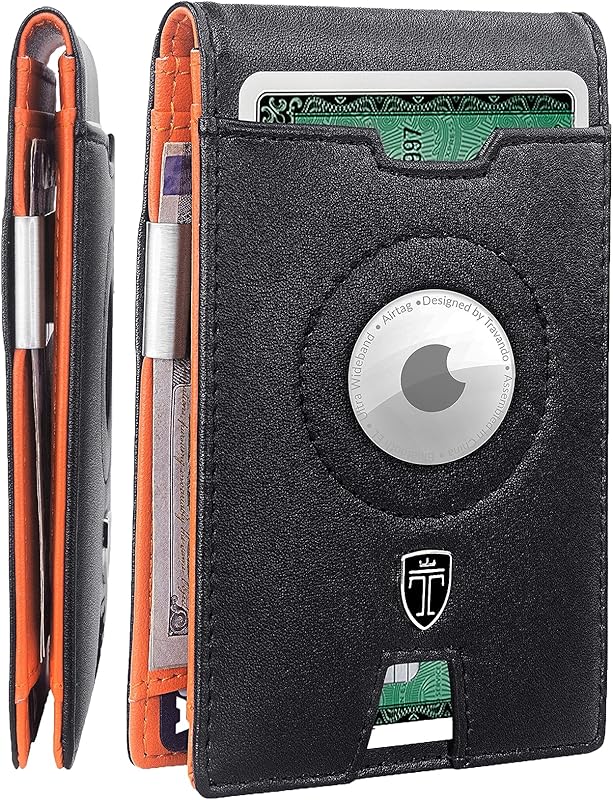 TRAVANDO AirTag* Wallet Mens Wallet with Money Clip Air Tag Wallet Card ...