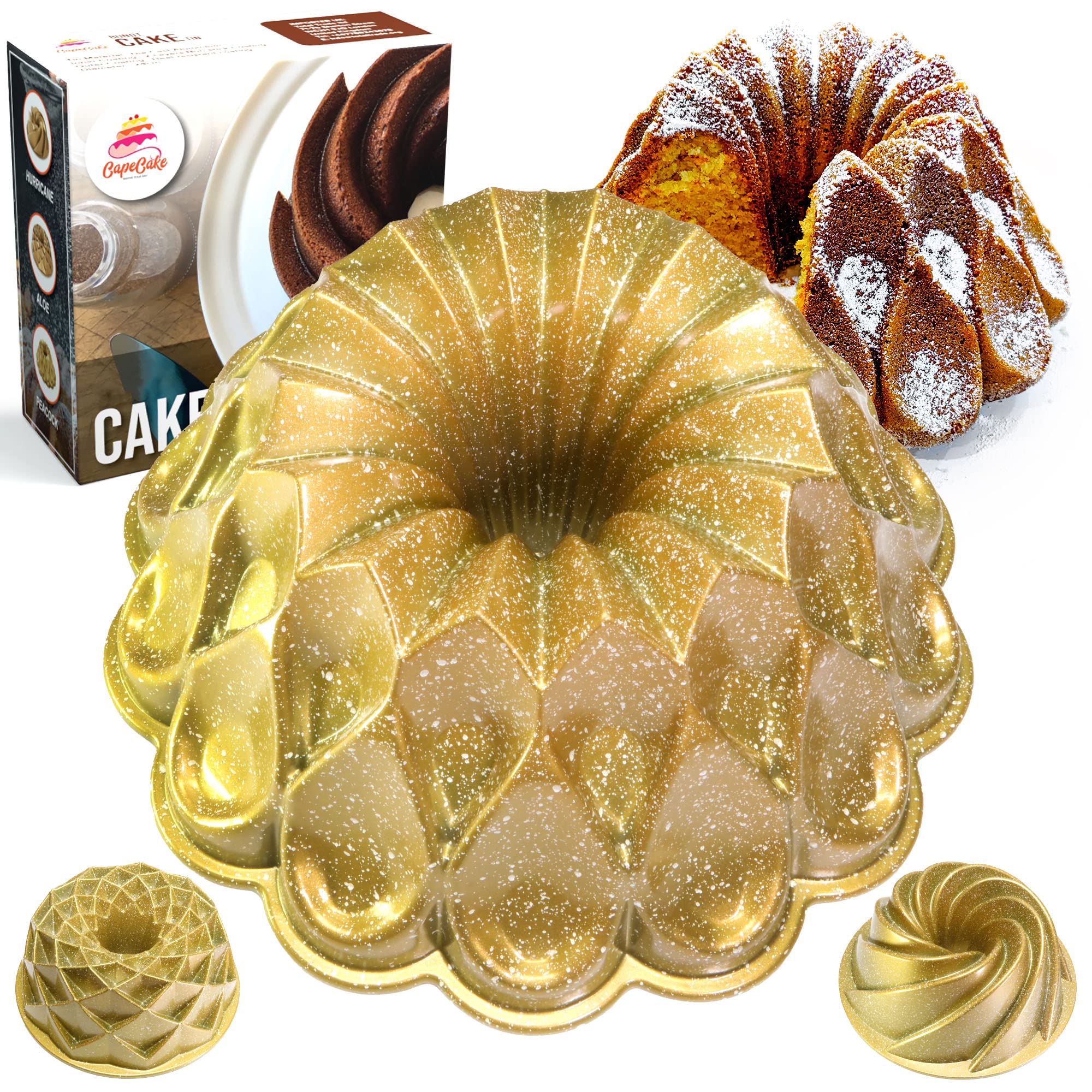 CapeCake Ring Cake Tin, 24cm Diameter Cast Aluminum Baking Tin, Premium ...