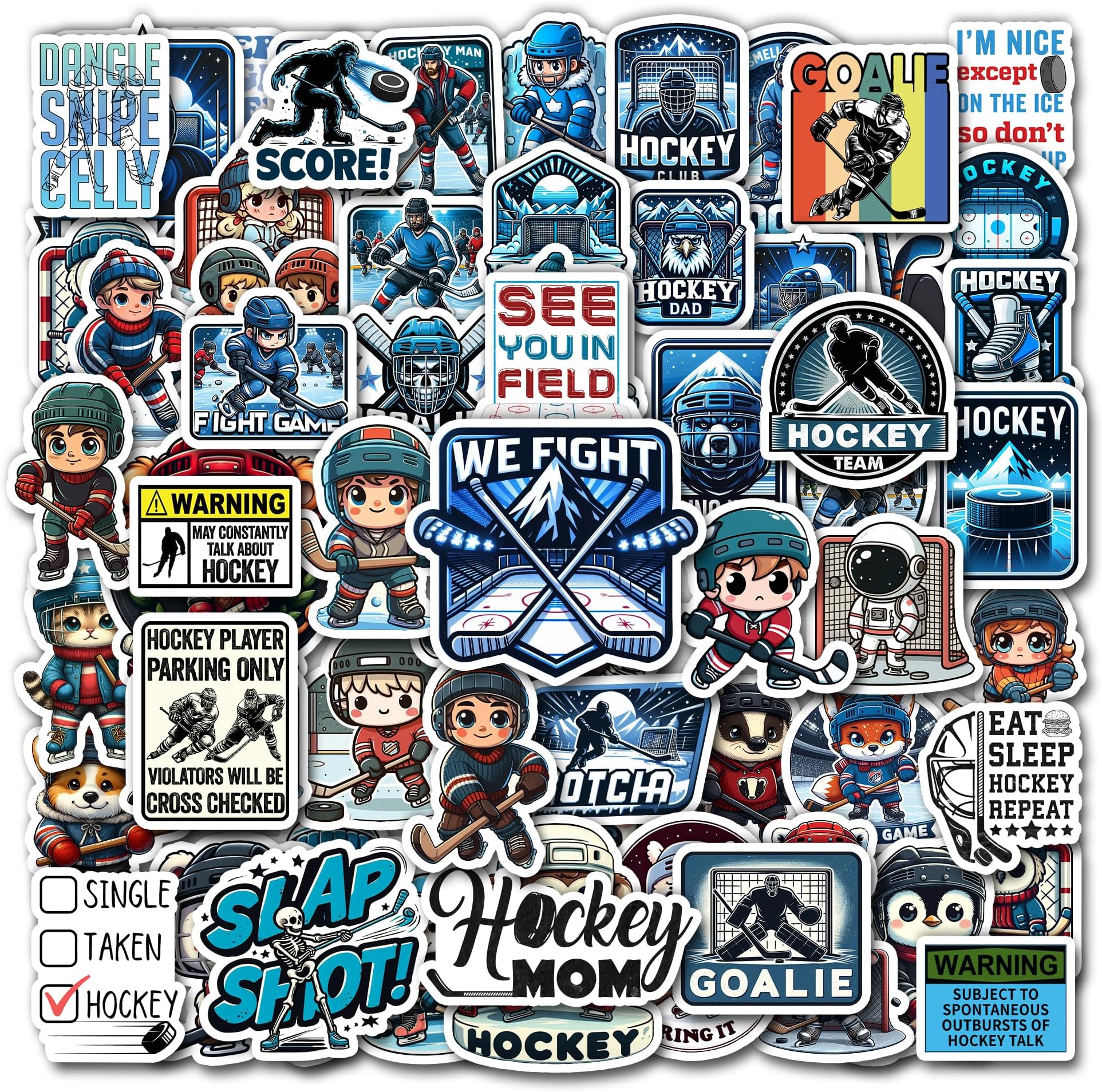 Amazon.com: National Hockey League NHL Hockey All Teams 100ct Vinyl ...
