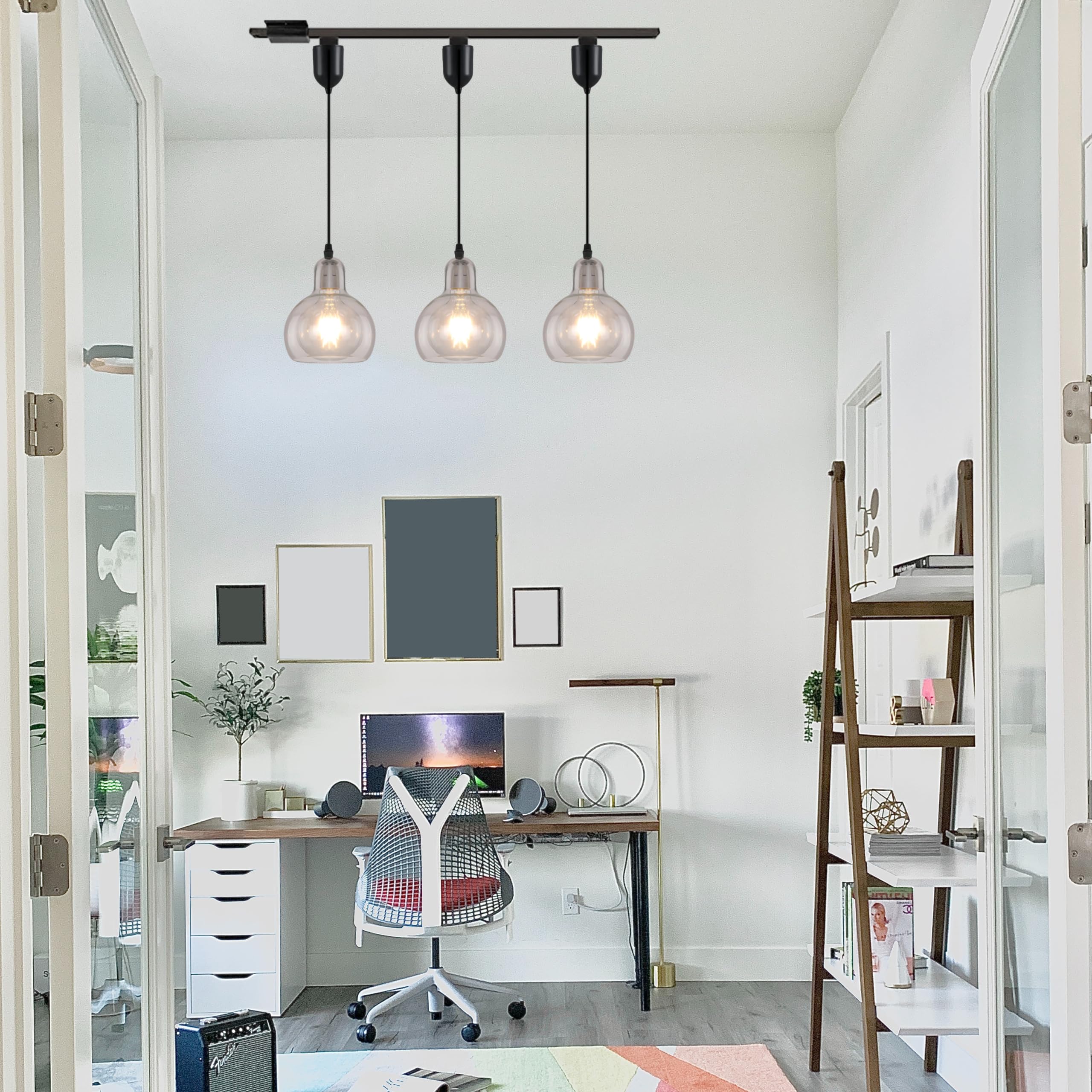 J Track Pendant Lighting Landing Light Iron Circular Pendant Light