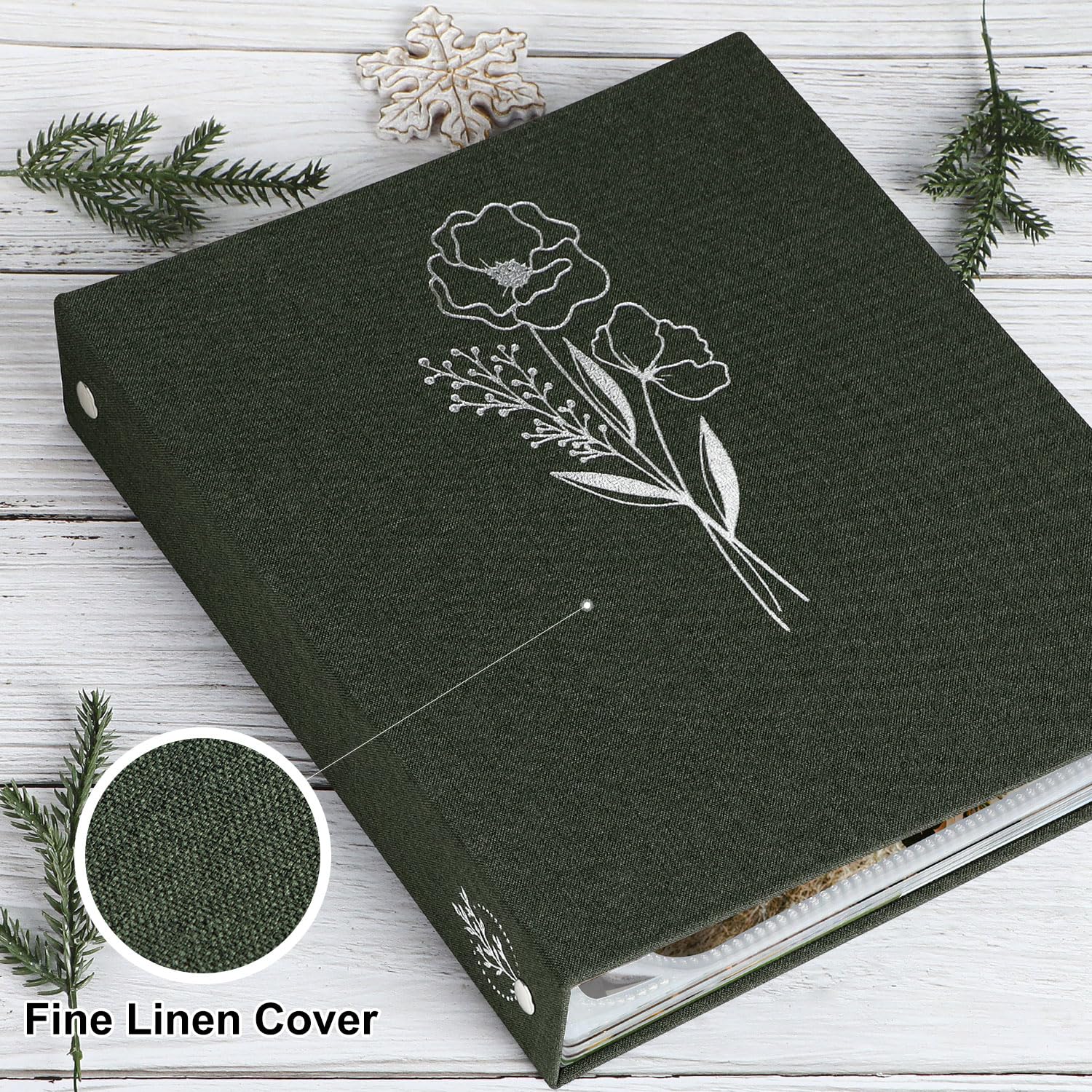 Snapklik.com : Lanpn 8.5x11 Inch Scrapbook Photo Album, Linen Cover ...