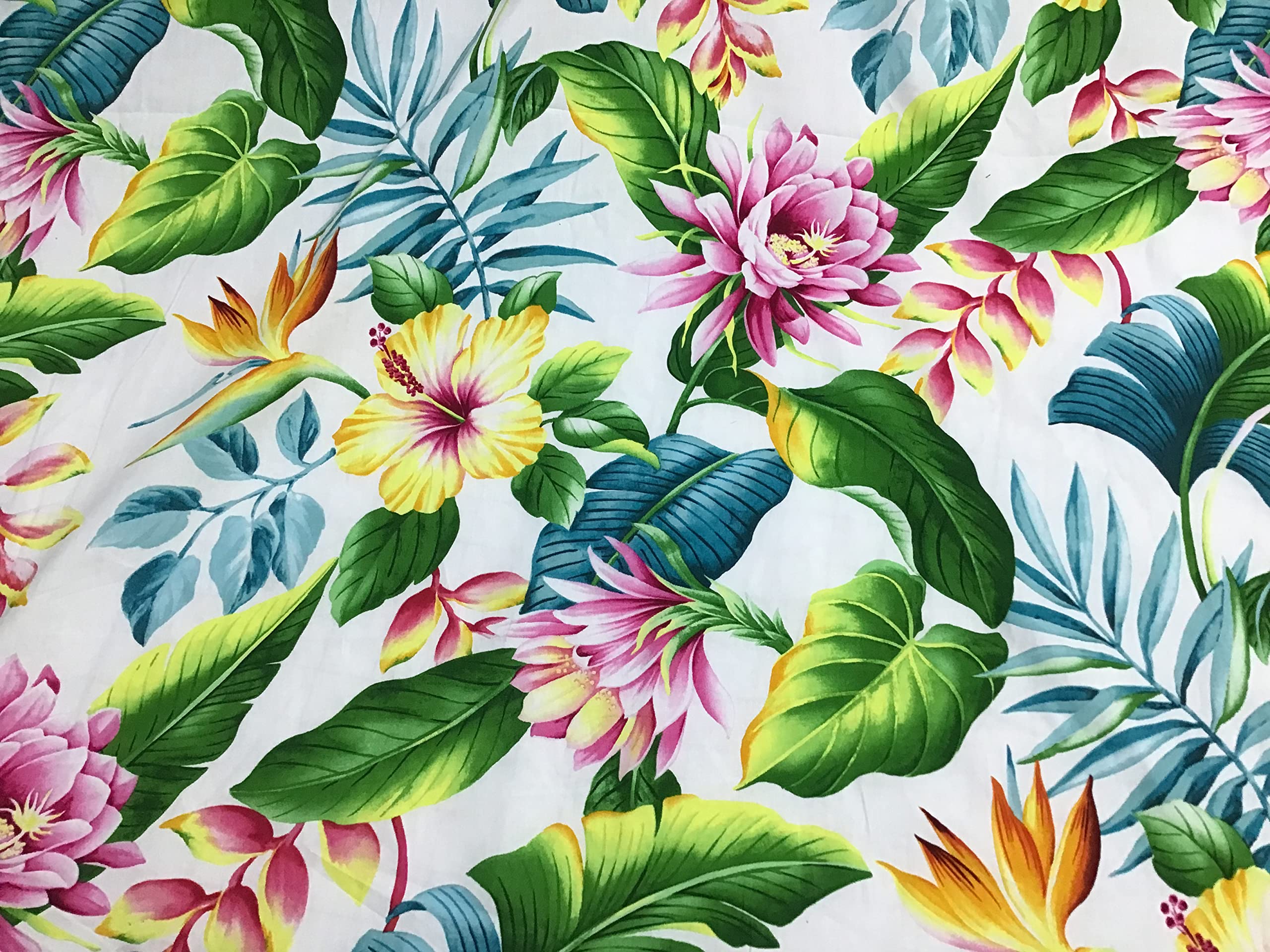 White Hawaiian Print Background