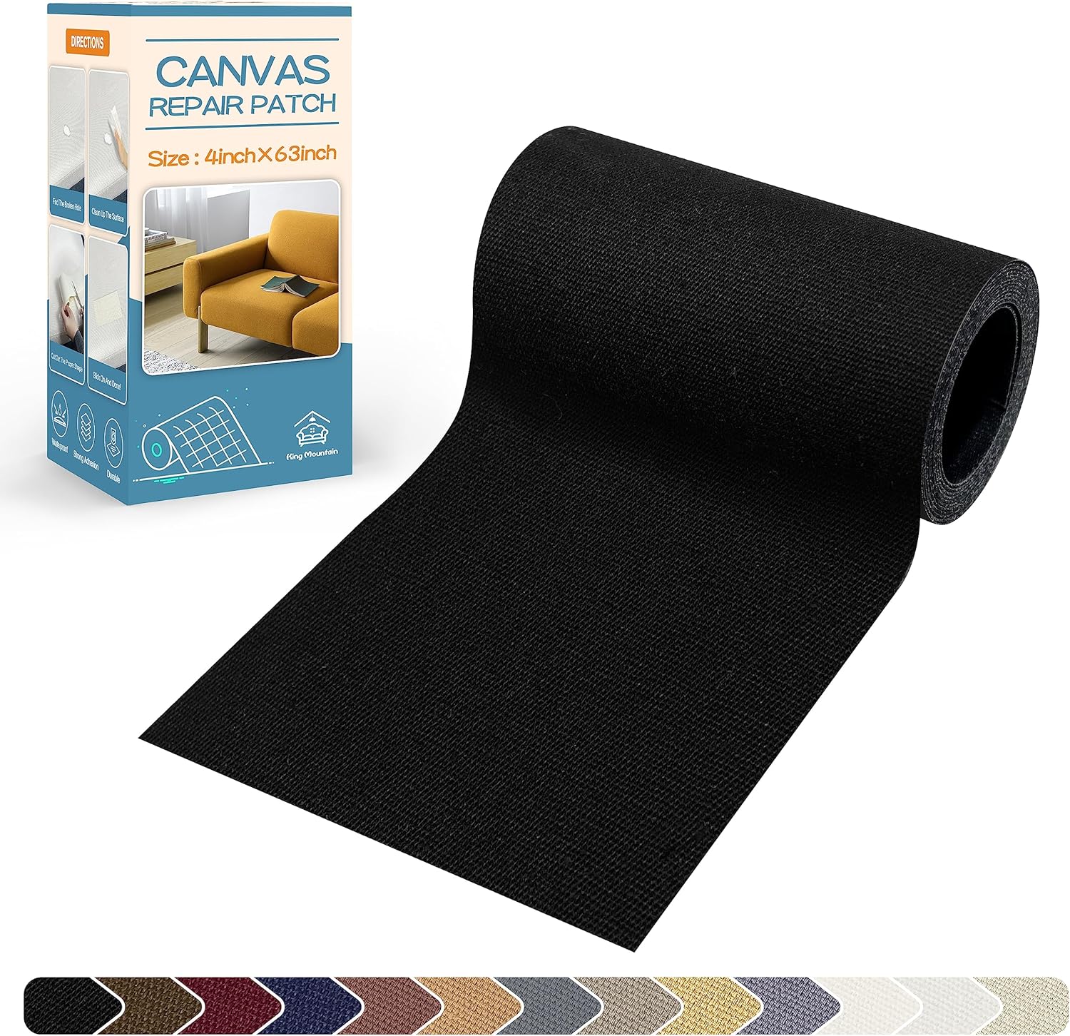 KING MOUNTAIN Canvas Repair Tape, Outdoor Gear Patch, 4×63 Inches ...