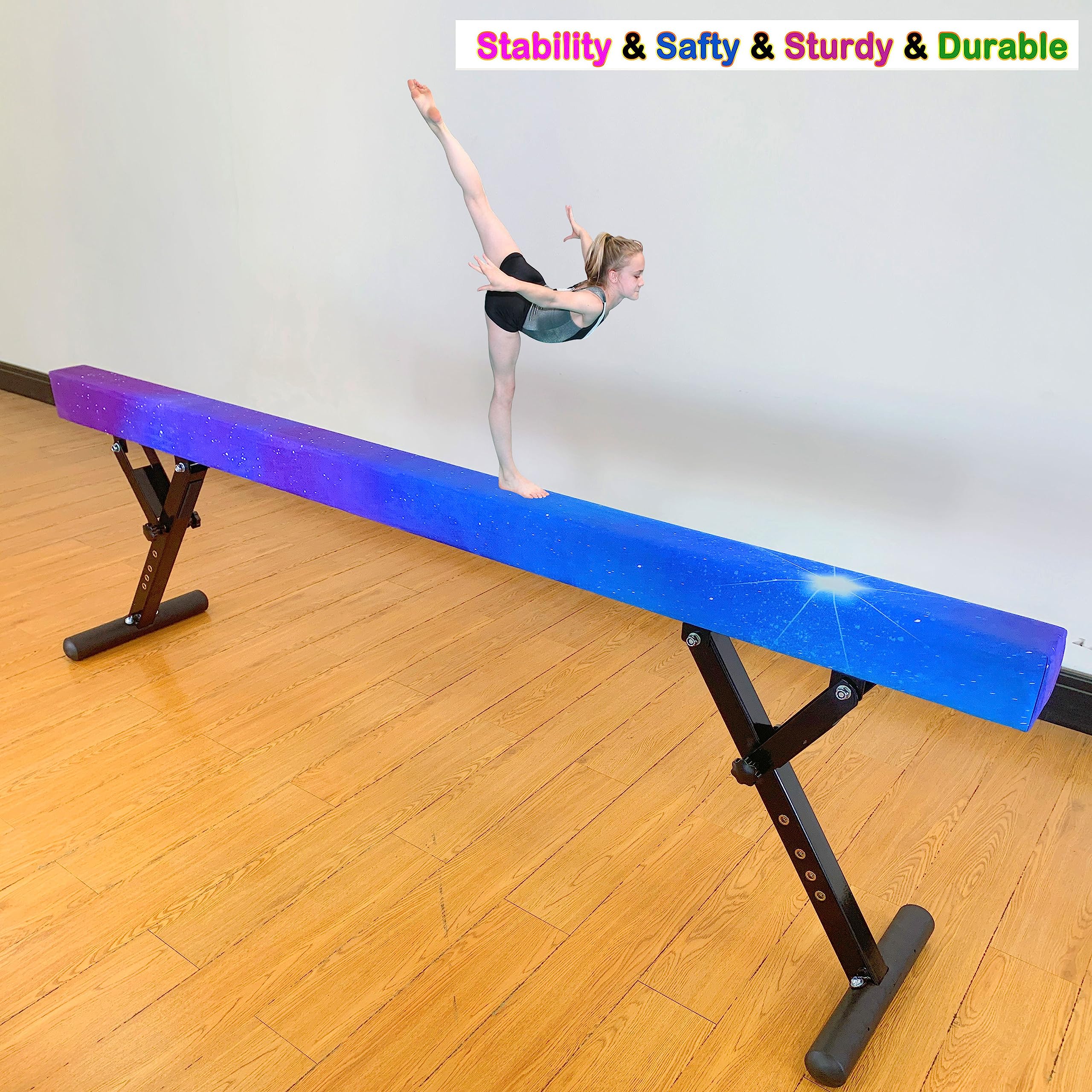 Snapklik.com : MARFULA Adjustable Balance Beam 8 Ft Gymnastic Beam ...