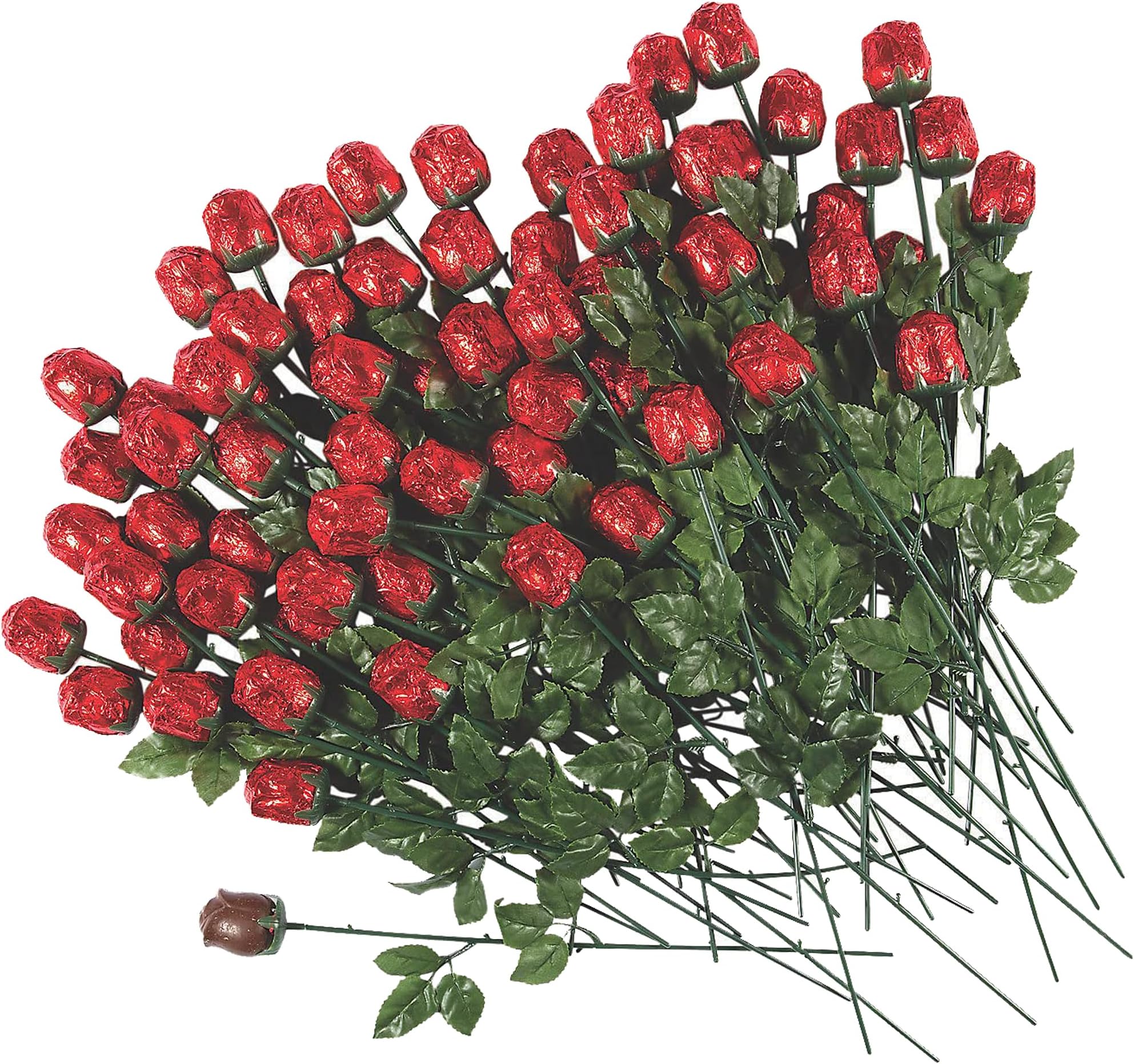 Amazon.com : Fun Express 12 Pieces Milk Chocolate Roses Bouquet, 1 ...