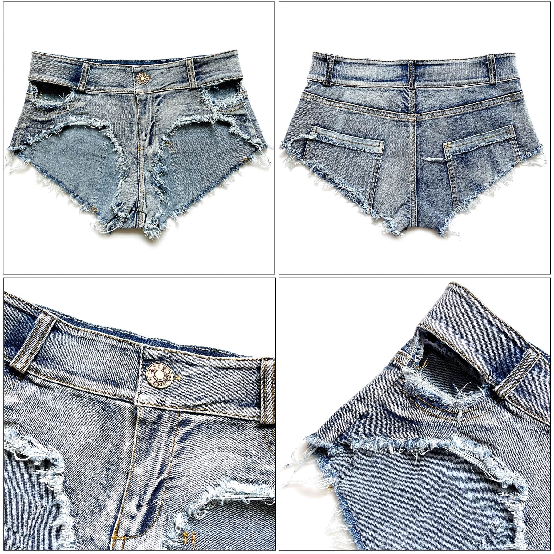 Snapklik.com : Womens Low Rise Denim Shorts Sexy Cut Off Mini Hot Pants ...