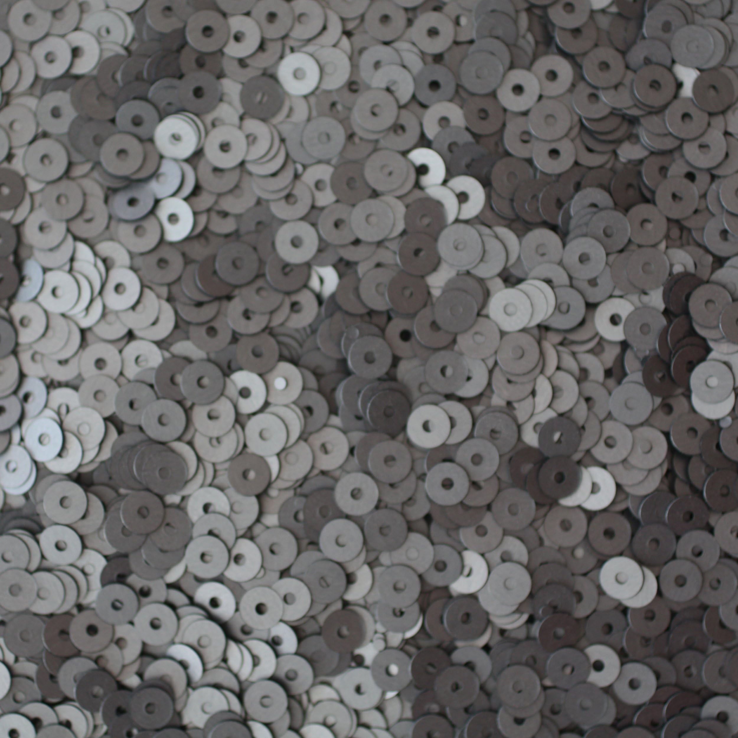 Amazon.com: 4mm Flat Sequins ~ Hematite, DEEP Gray Gunmetal Silk Frost ...