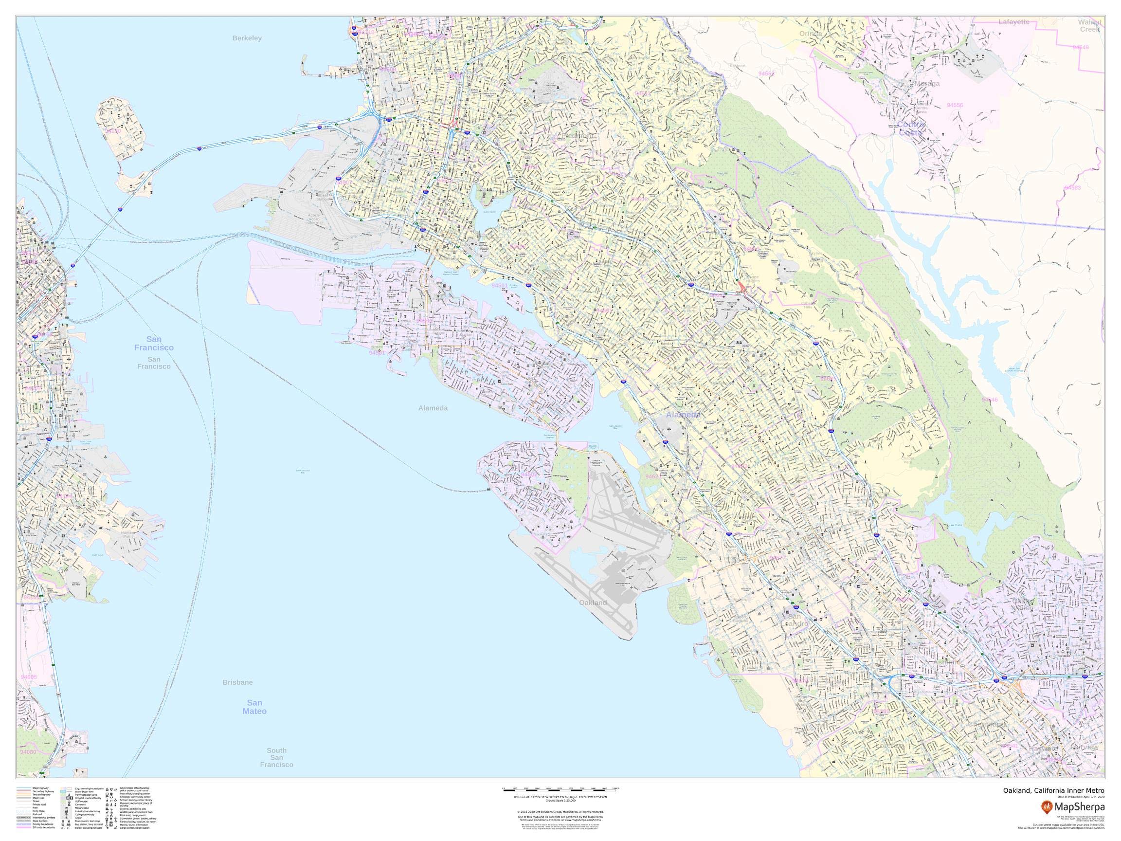 Oakland Geographical Map