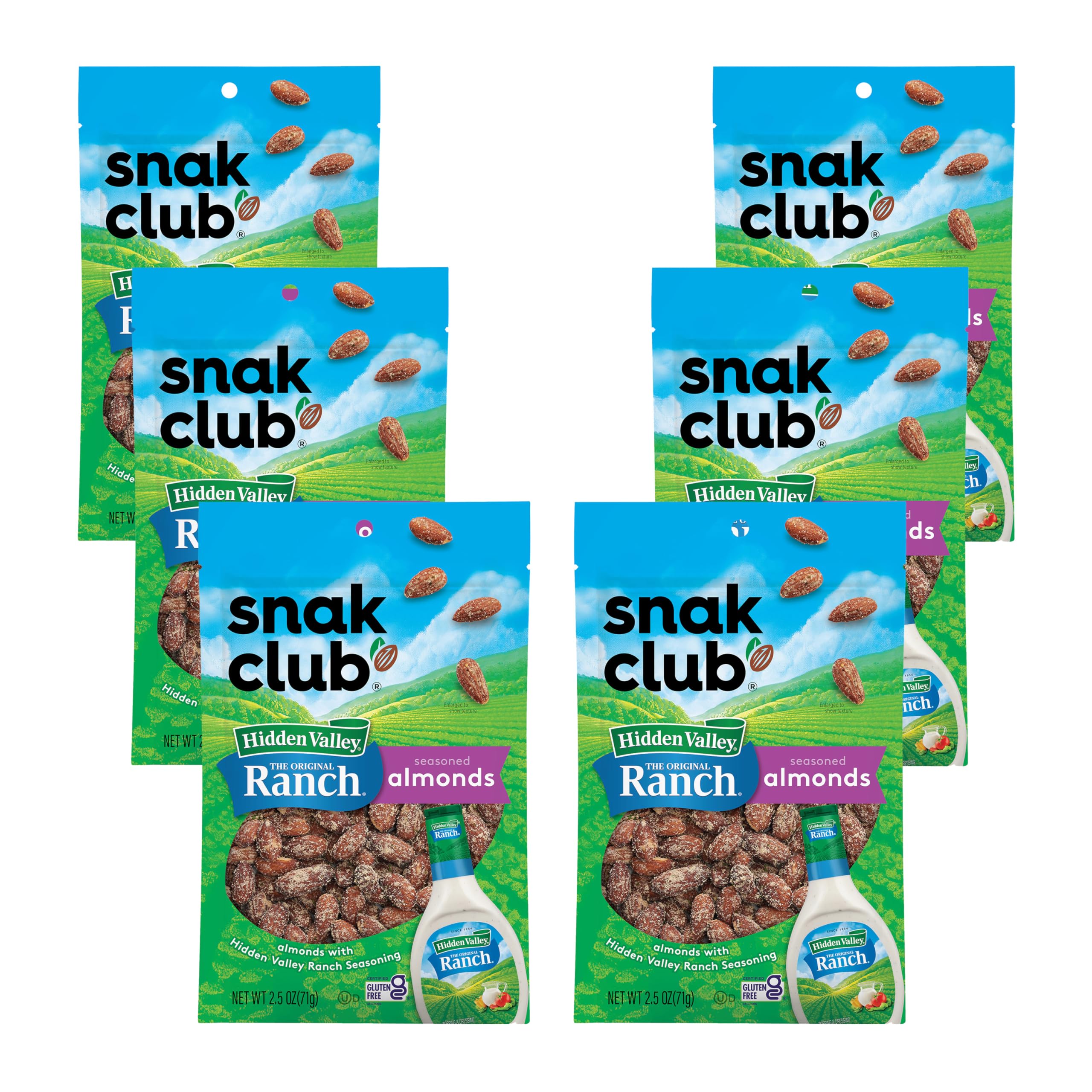 Amazon.com: Snak Club Almonds with Hidden Valley Ranch Seasoning ...